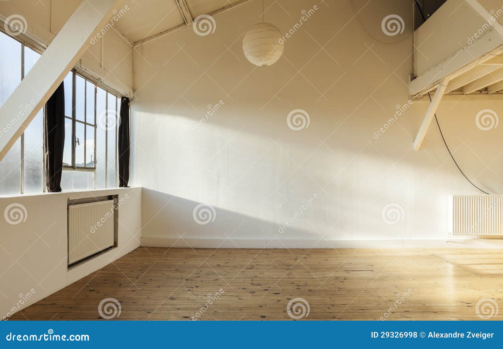 Interior empty loft stock photo. Image of glass, view - 29326998