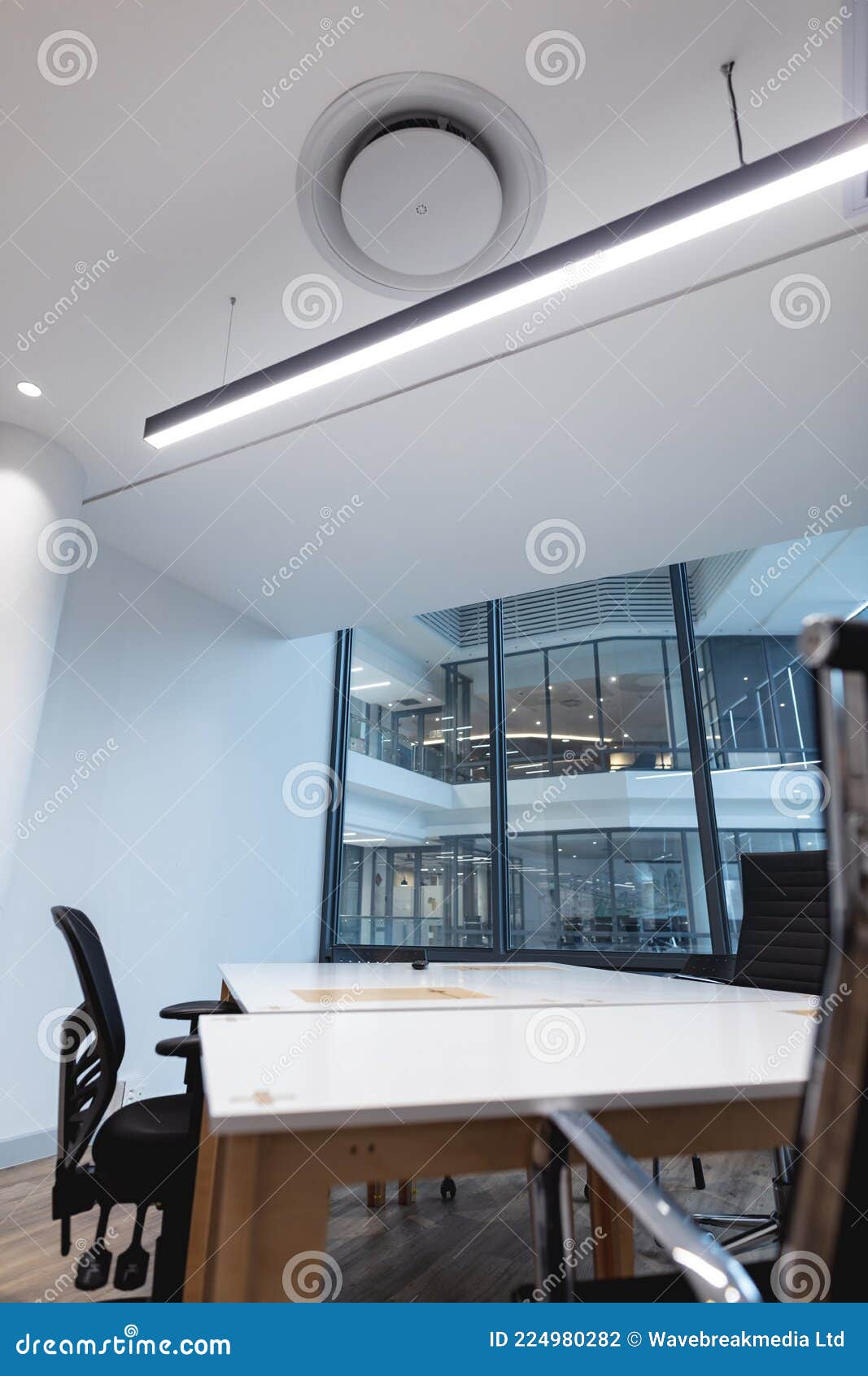Interior of Empty Meeting Room in Modern Office Stock Photo - Image of ...