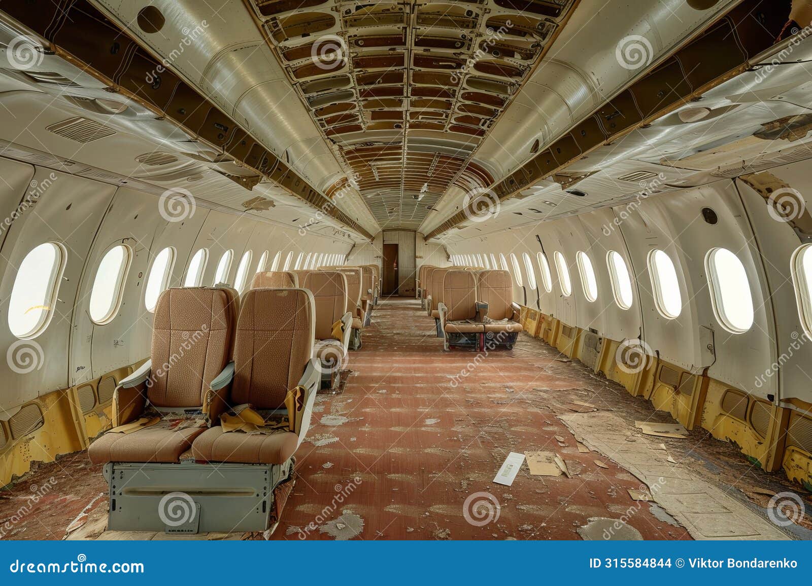Interior of an Empty Passenger Plane Stock Photo - Image of comfort ...