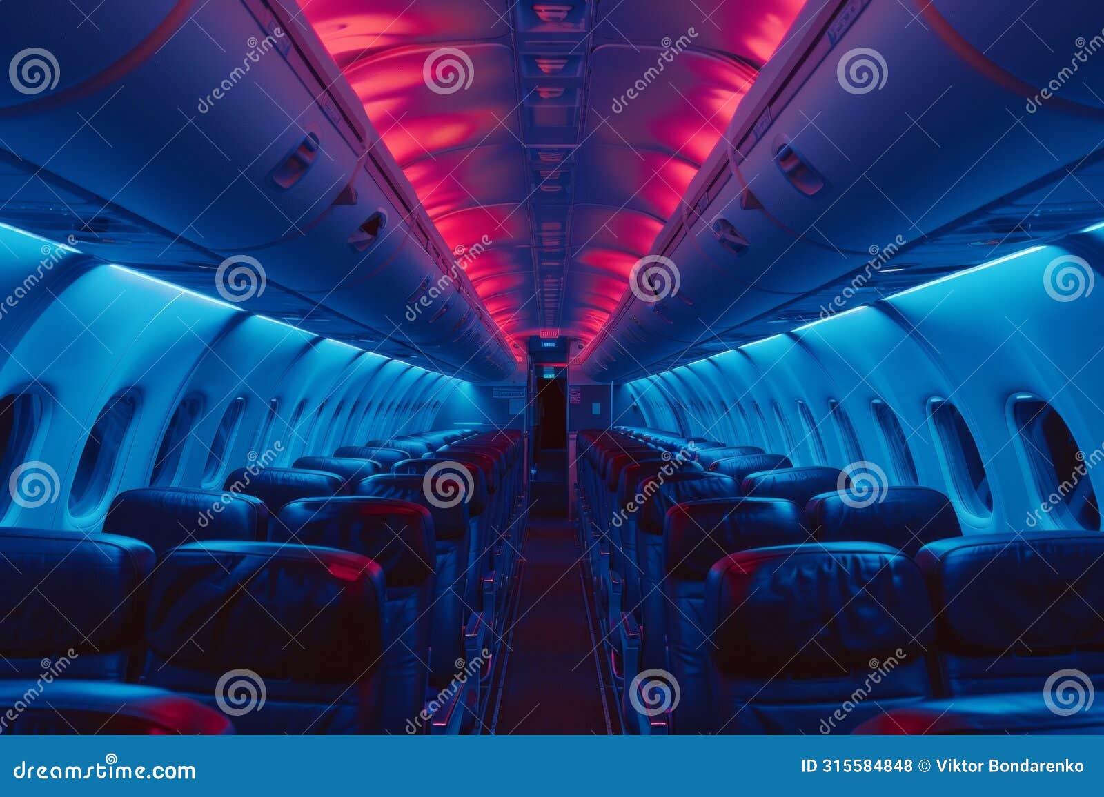 Interior of an Empty Passenger Plane Stock Photo - Image of cockpit ...