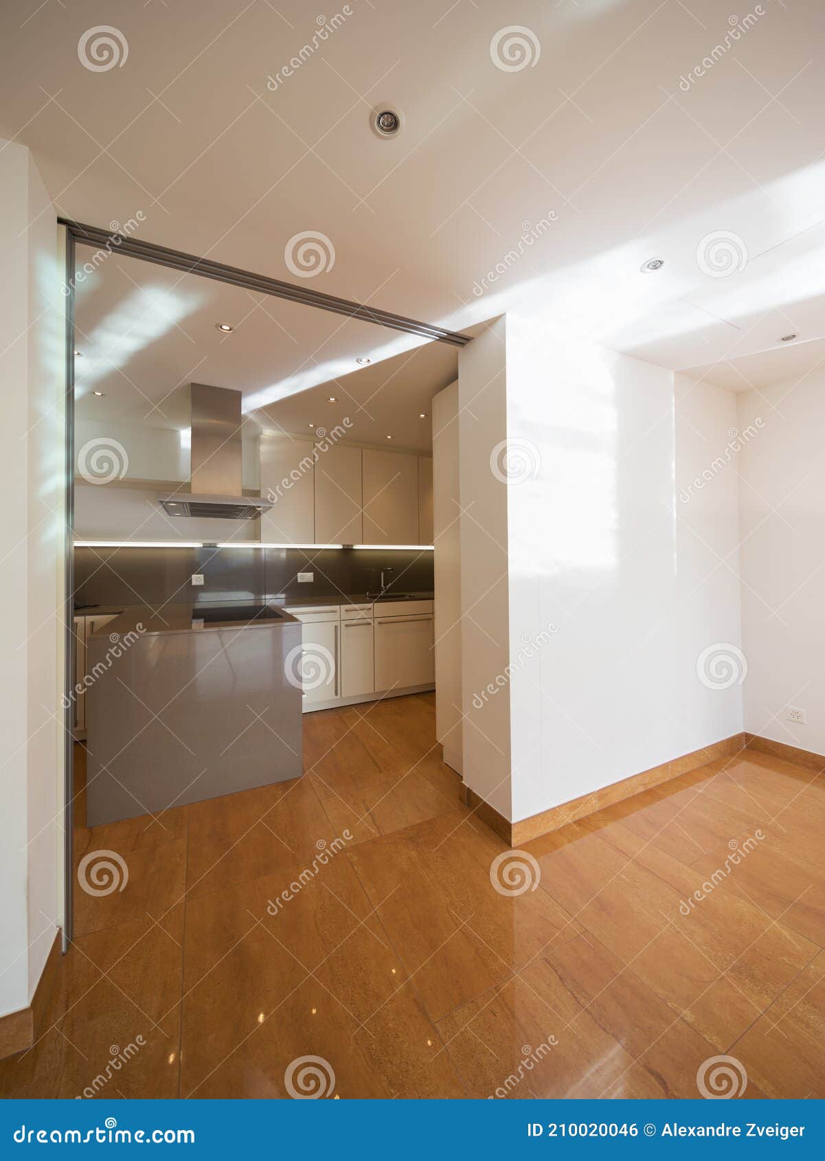 Interior of Empty Modern Apartment Stock Photo - Image of detail ...