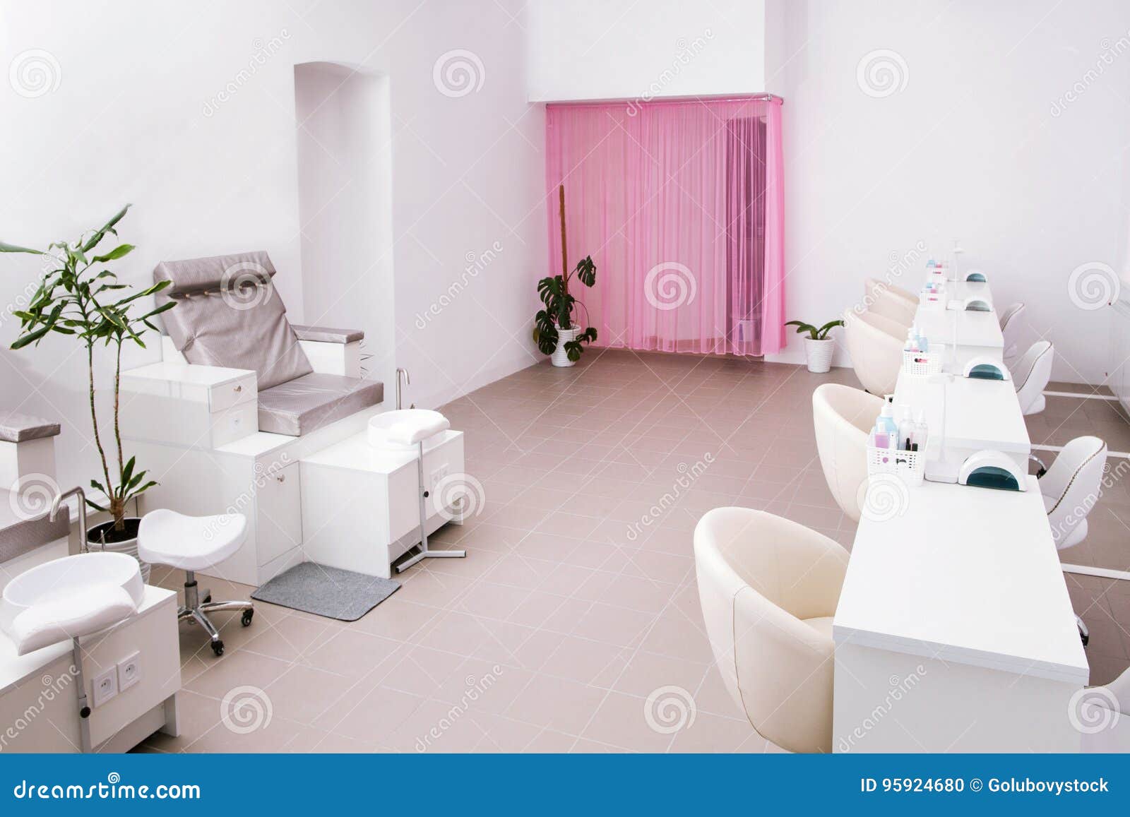 Interior of Empty Modern Nail Salon. Stock Photo - Image of nail, room ...