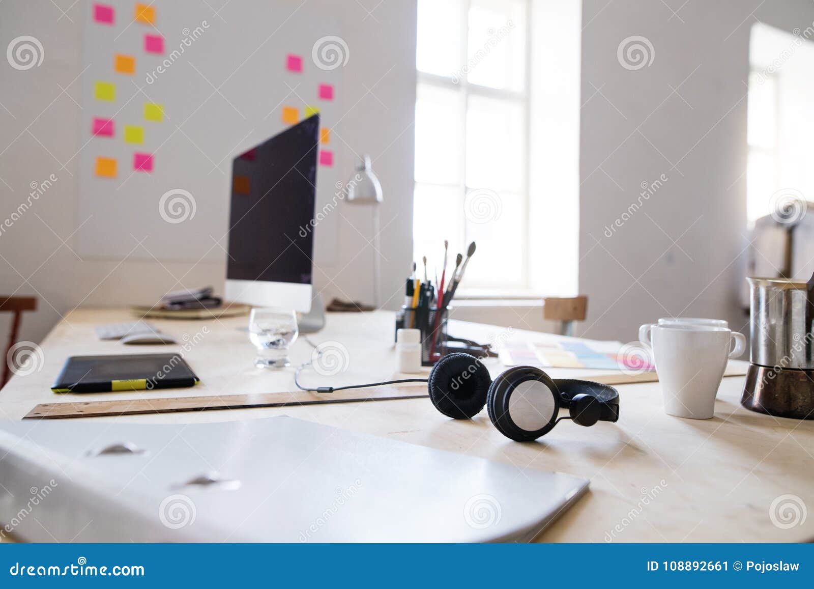 The Interior of an Empty Modern Office or a Studio. Stock Image - Image ...