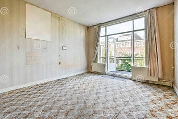Interior of an Empty Old Fashioned Room Stock Photo - Image of living ...