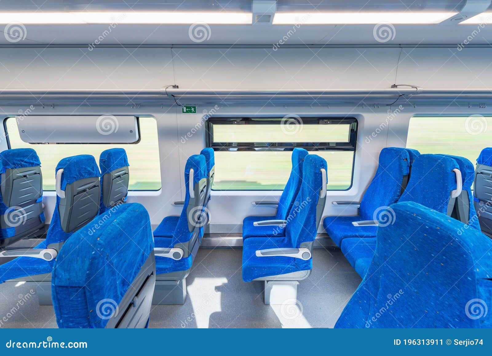 Interior of the Empty Passenger Carriage Stock Image - Image of ...