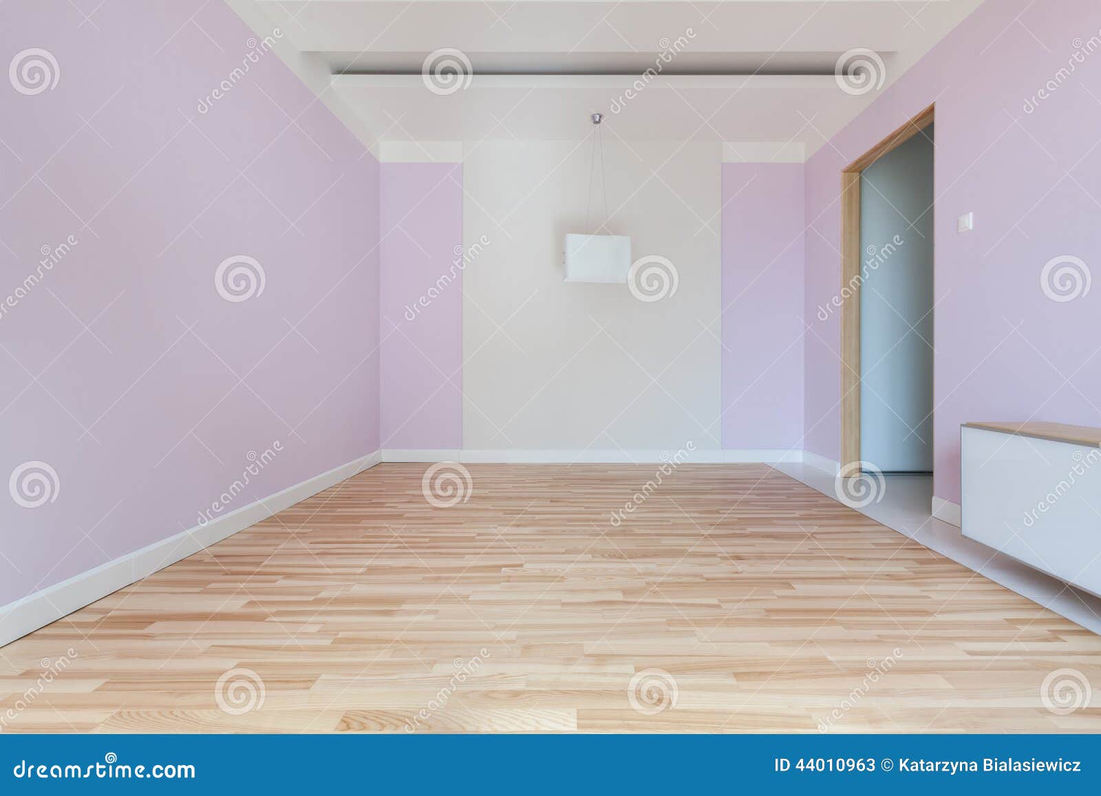 Interior of Empty Pink Room Stock Image - Image of light, flat: 44010963