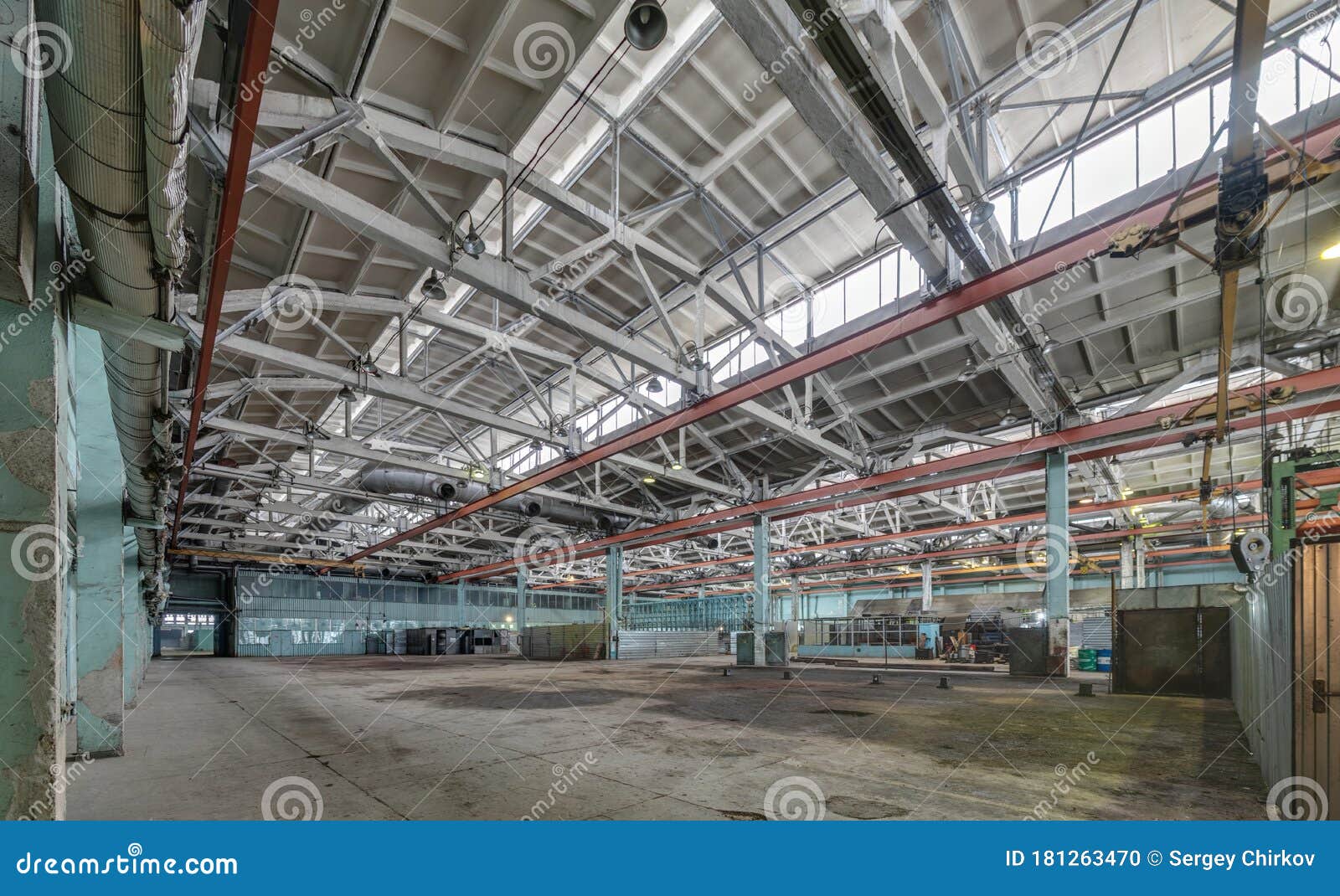 The Interior of an Empty Production Hall Stock Photo - Image of empty ...