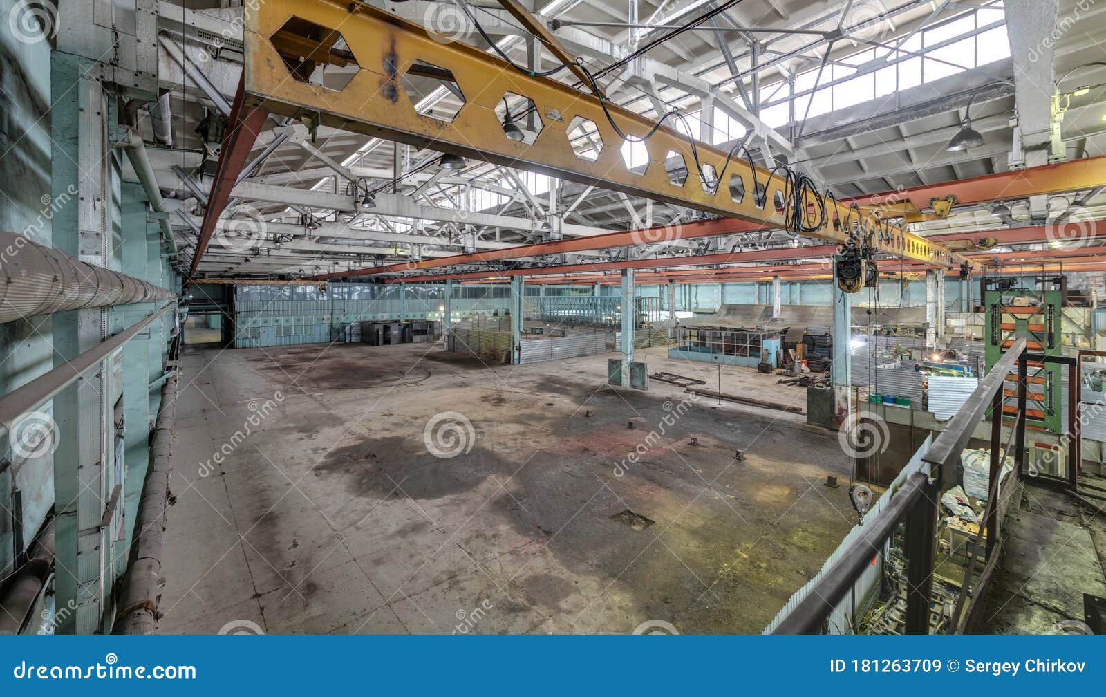 The Interior of an Empty Production Hall Stock Image - Image of spare ...