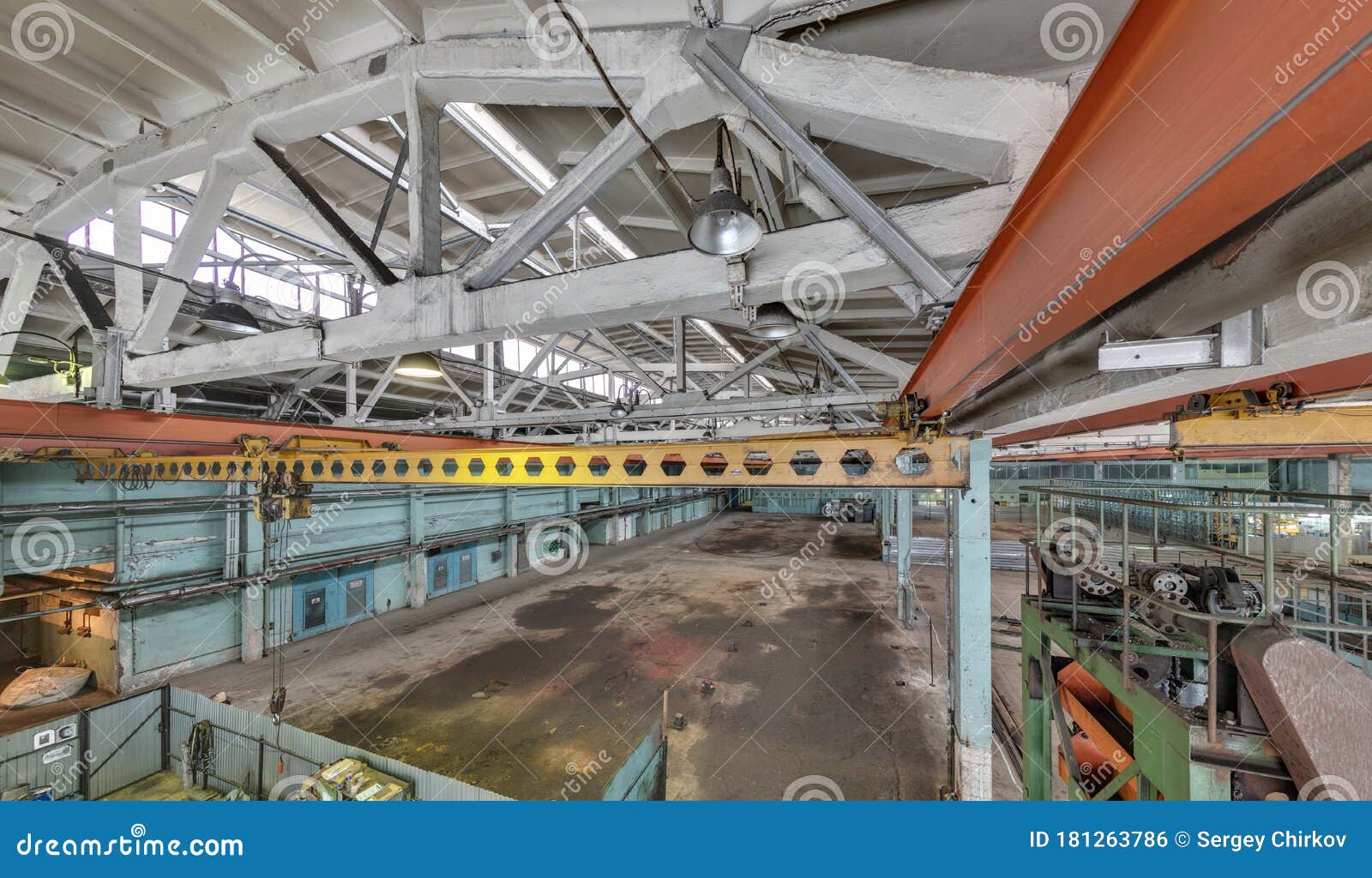 The Interior of an Empty Production Hall Stock Photo - Image of plant ...