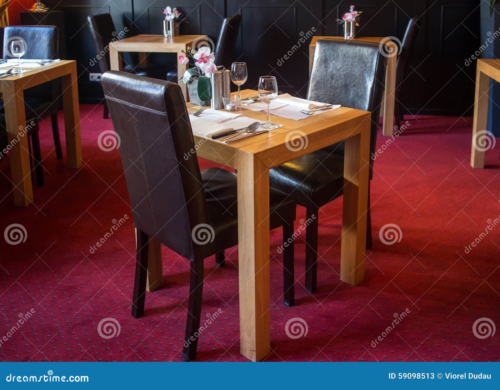 Interior of an Empty Restaurant Stock Image - Image of dinner ...