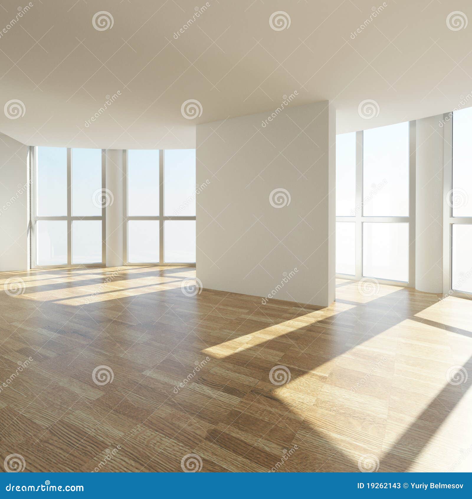 Interior of an empty room stock illustration. Illustration of rendering ...