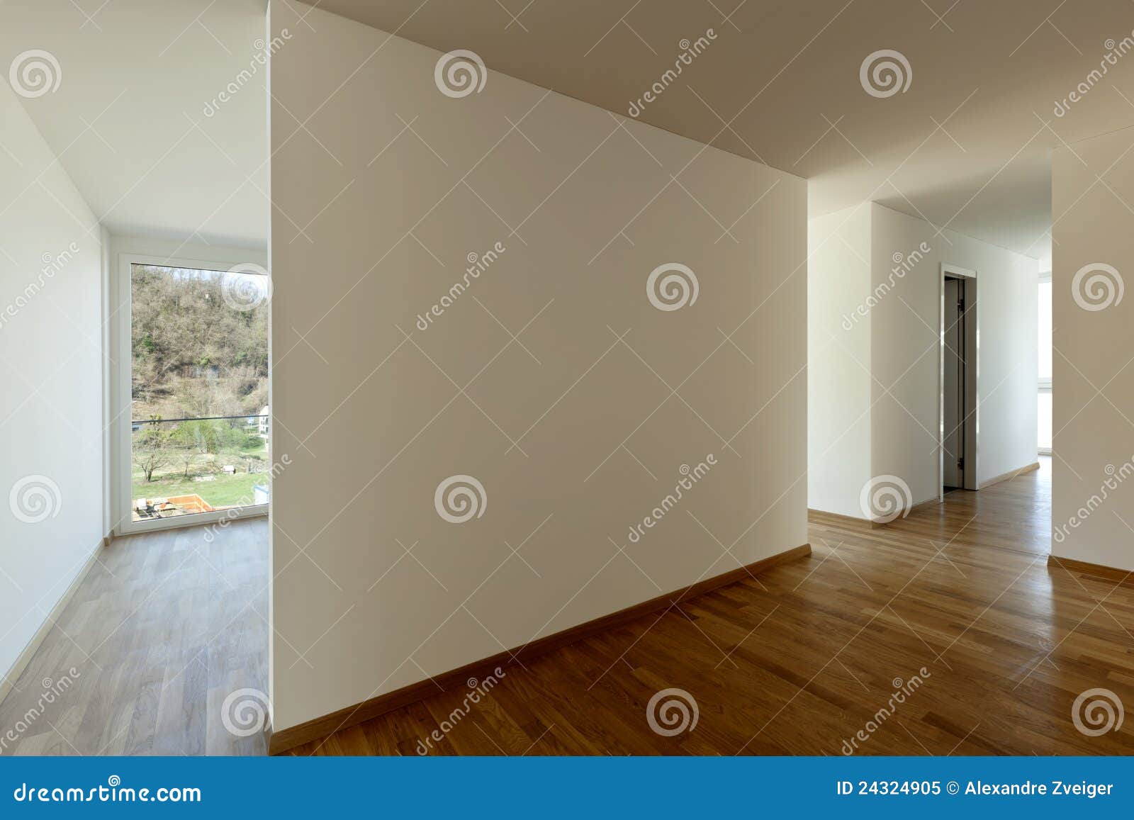 Interior, empty room stock image. Image of white, space - 24324905