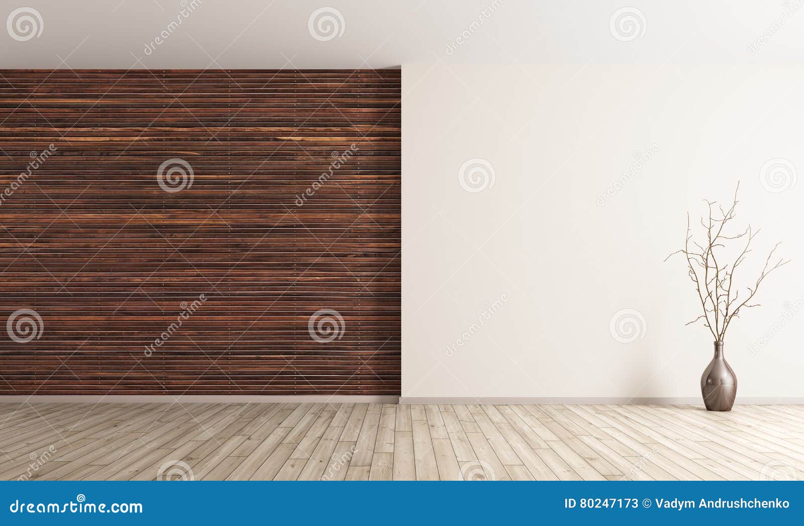Interior of Empty Room Background 3d Render Stock Illustration ...