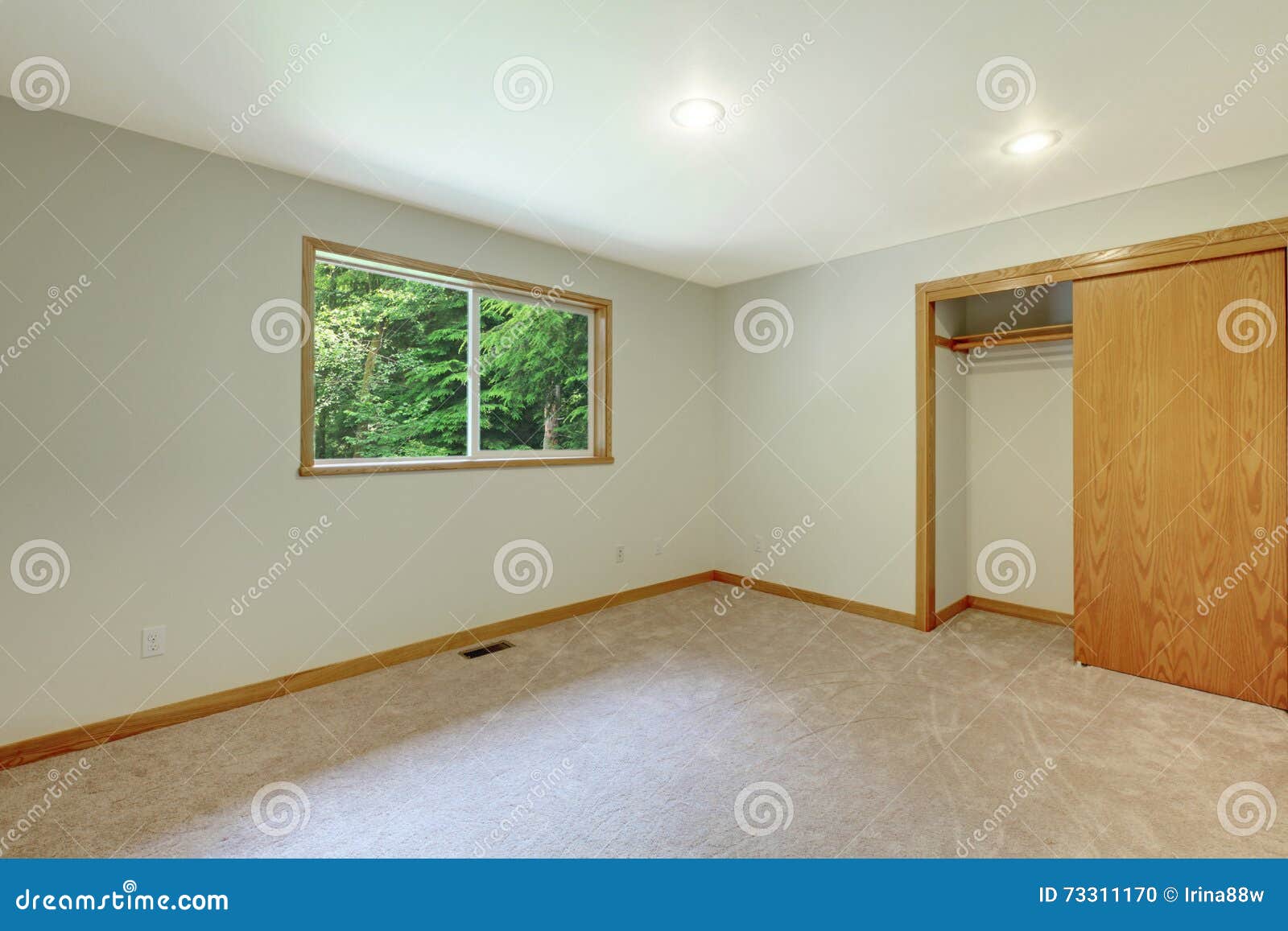 Empty Room With Window And Carpet
