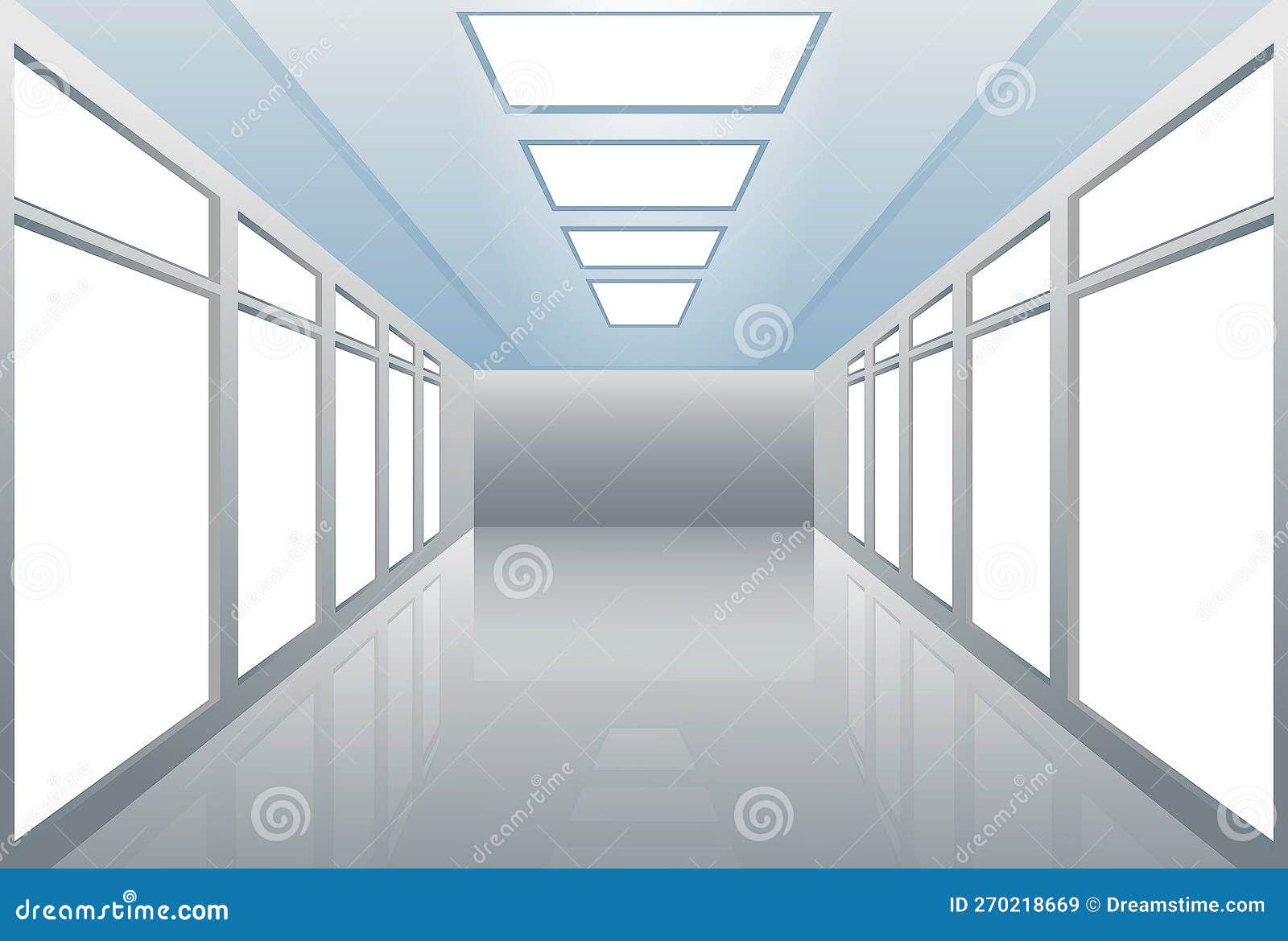 Interior Empty Room Design Isolated - 3d Illustration. Stock ...