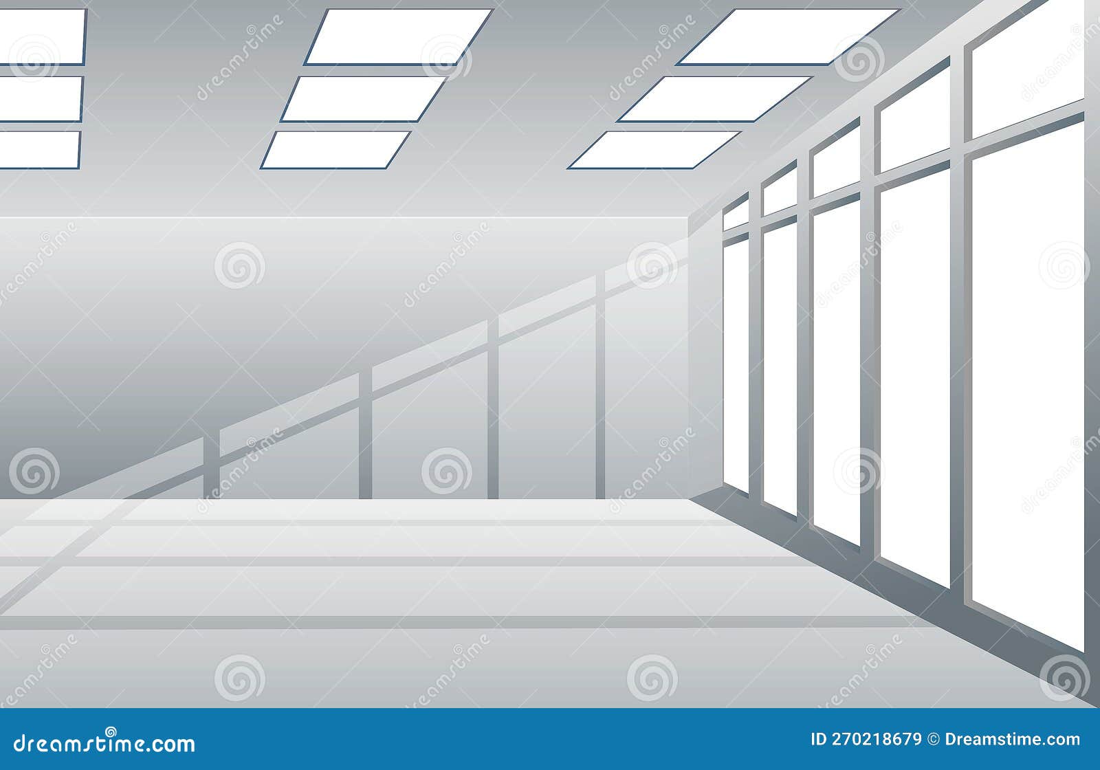 Interior Empty Room Design Isolated - 3d Illustration. Stock ...