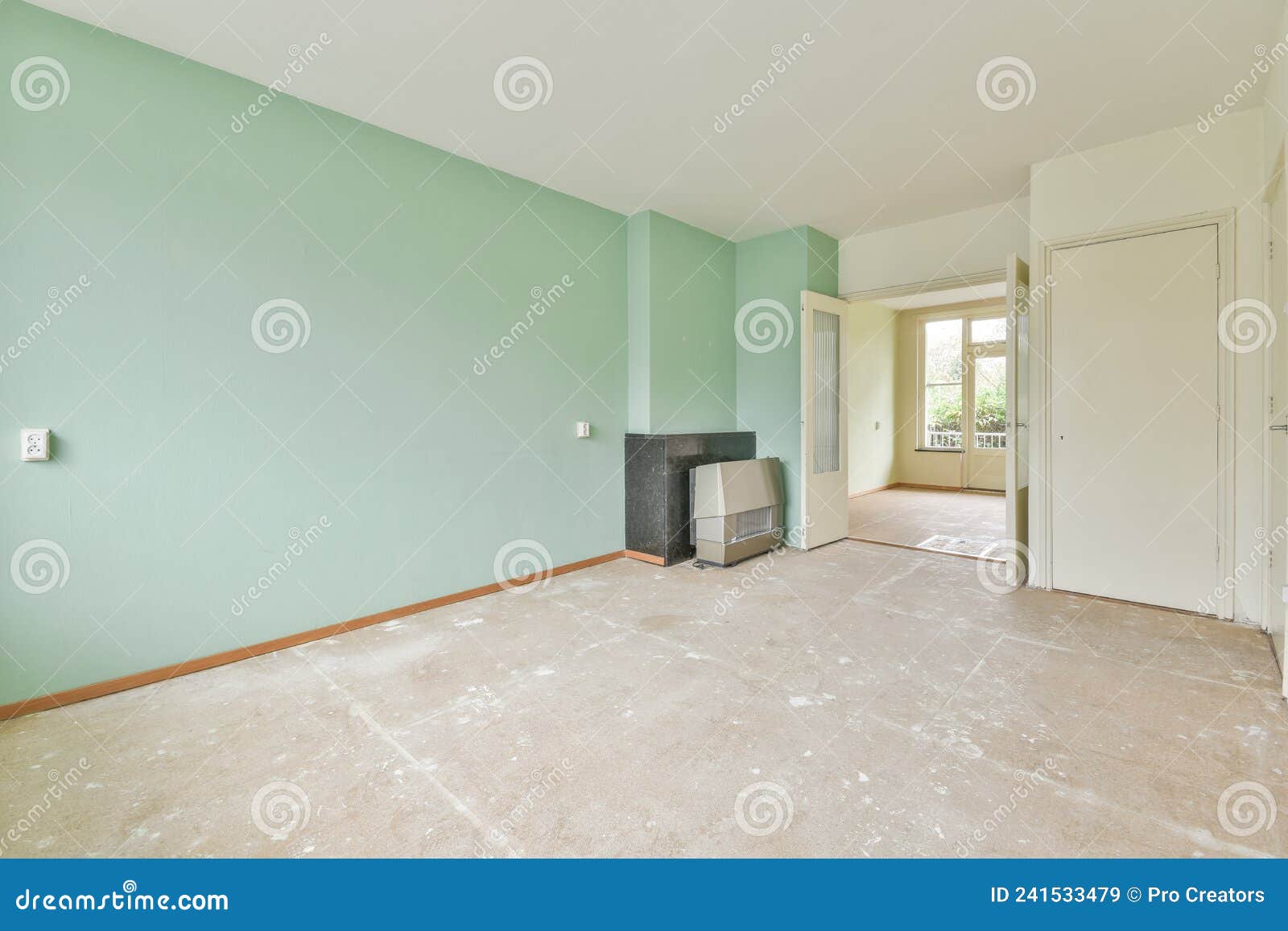 Interior of an empty room stock image. Image of modern - 241533479