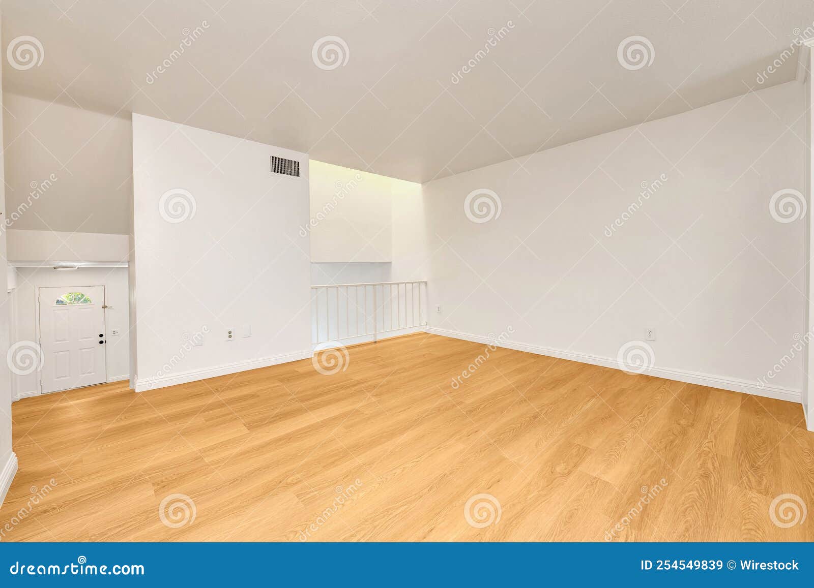 Interior of an Empty Room with with White Walls Stock Image - Image of ...