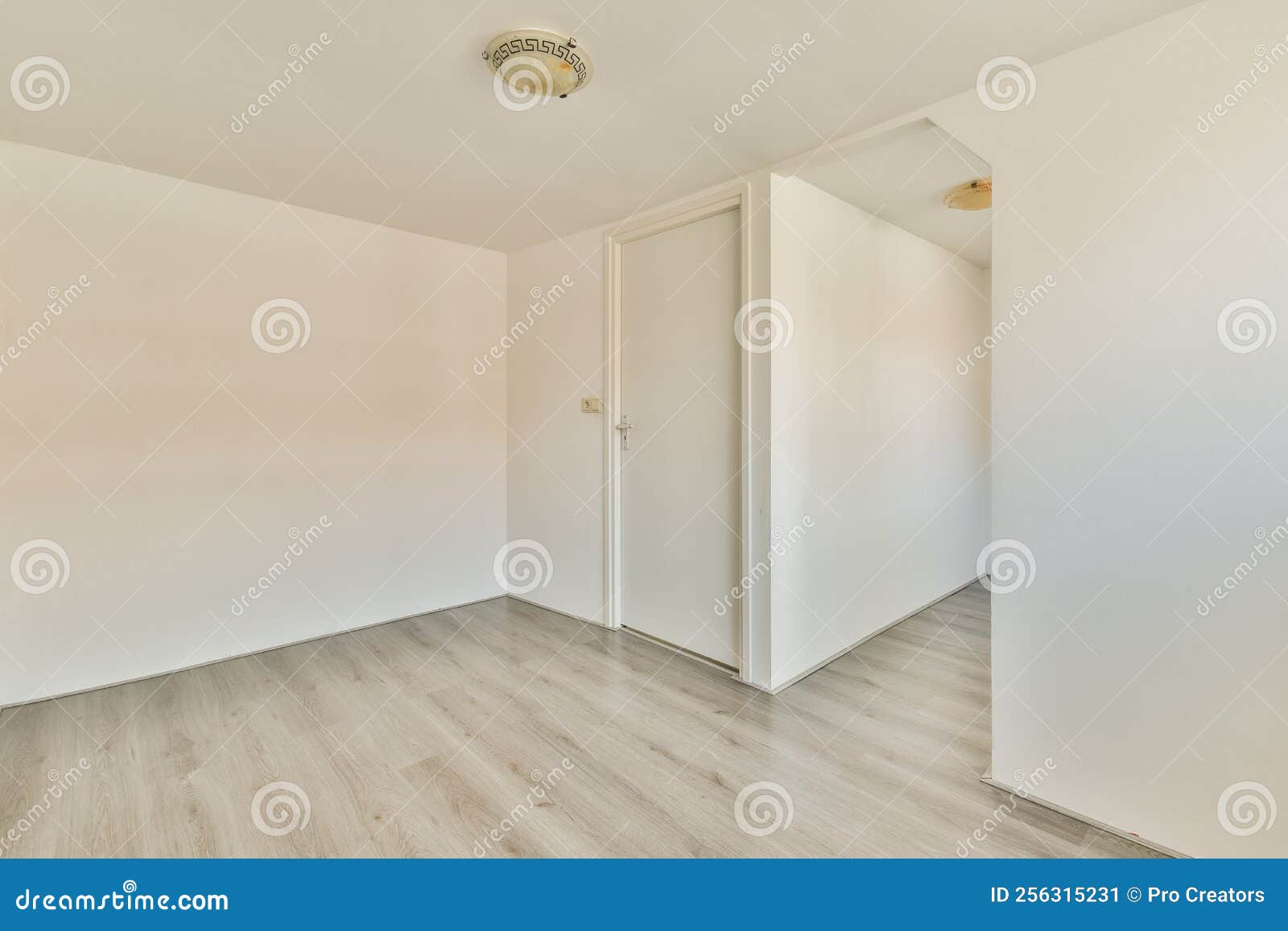 Interior of Empty Room with Windows Stock Image - Image of structure ...