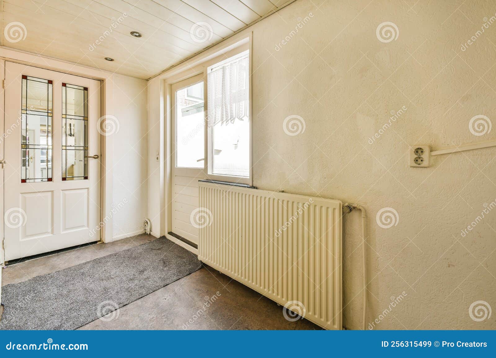 Interior of Empty Room with Windows Stock Image - Image of floor ...