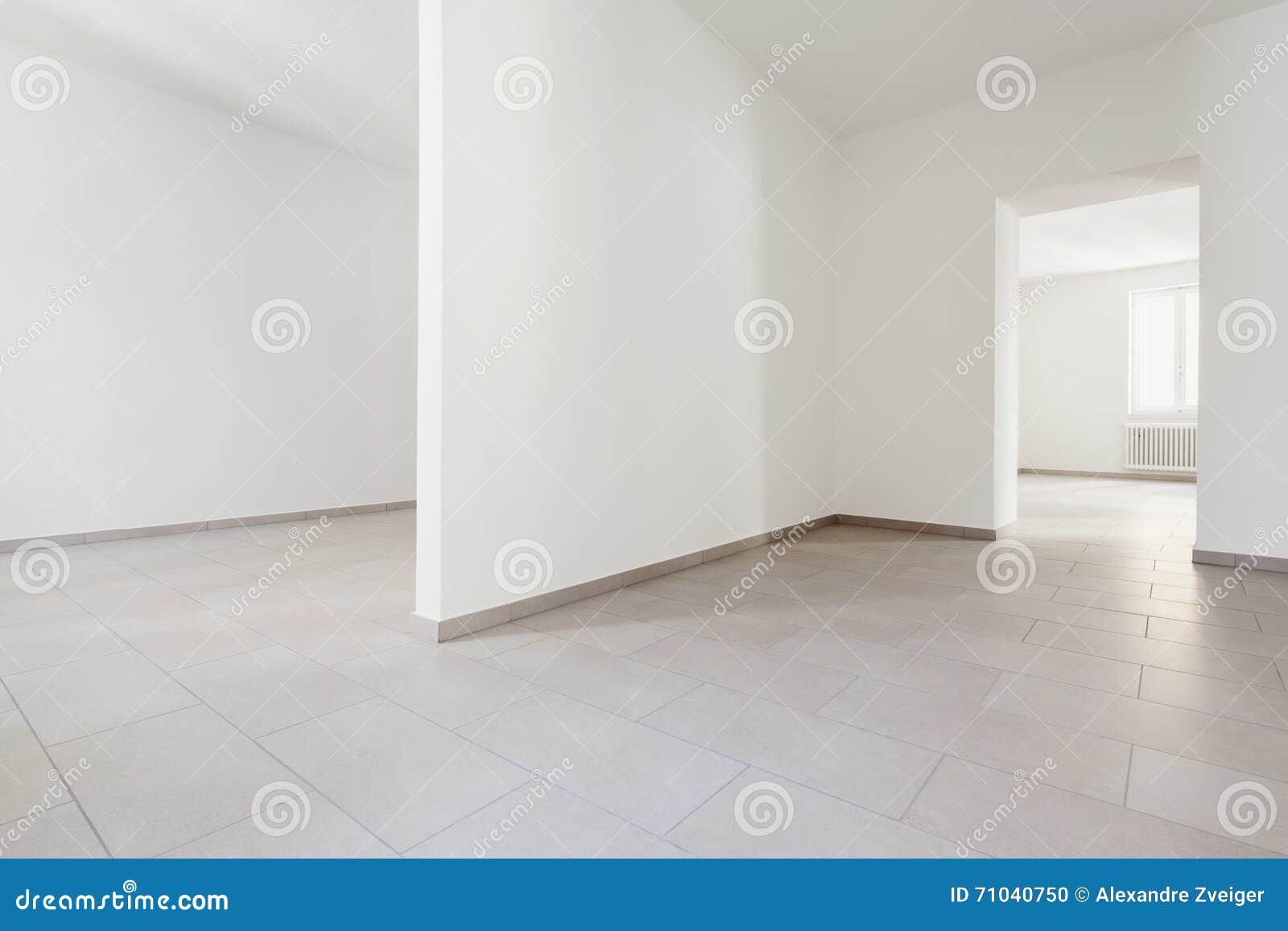 Interior, empty rooms stock photo. Image of tile, view - 71040750