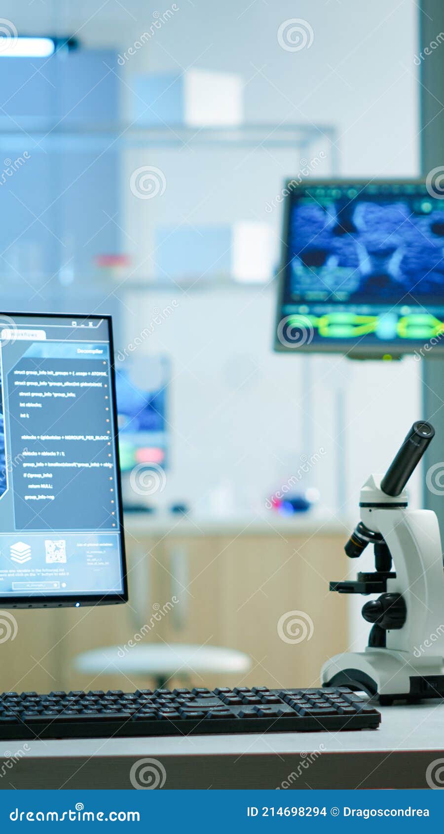 Interior of Empty Science Laboratory with Modern Equipment Stock Photo ...