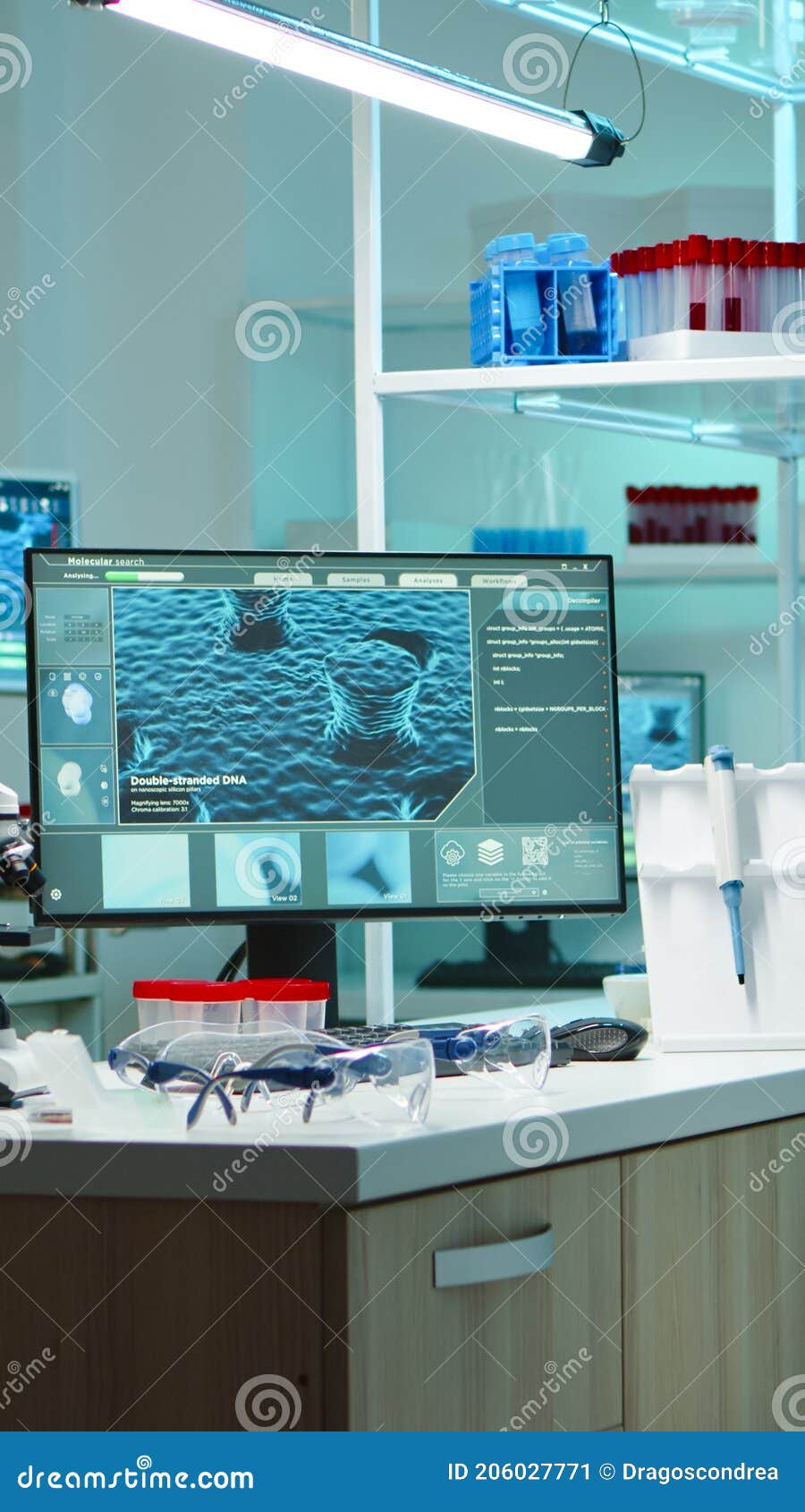 Interior of Empty Science Laboratory during Night Stock Image - Image ...