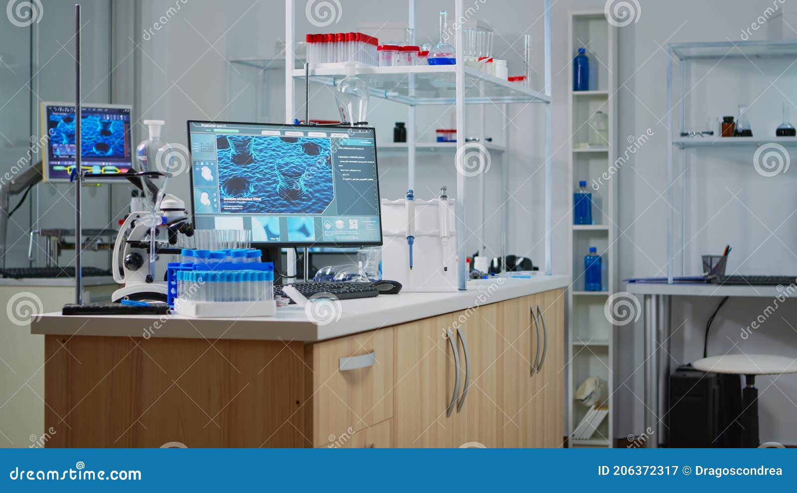 Interior of Empty Science Laboratory with Modern Equipment Stock Image ...