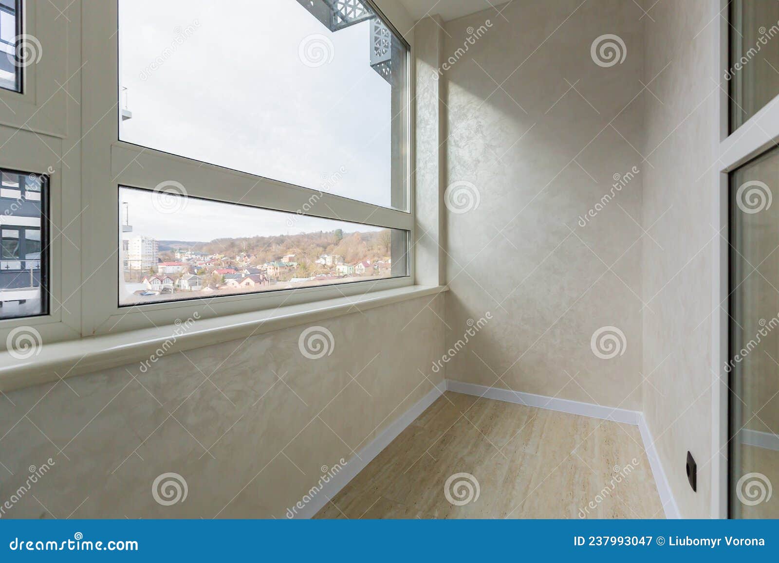 Interior of an Empty Small Balcony in the Apartment Editorial ...