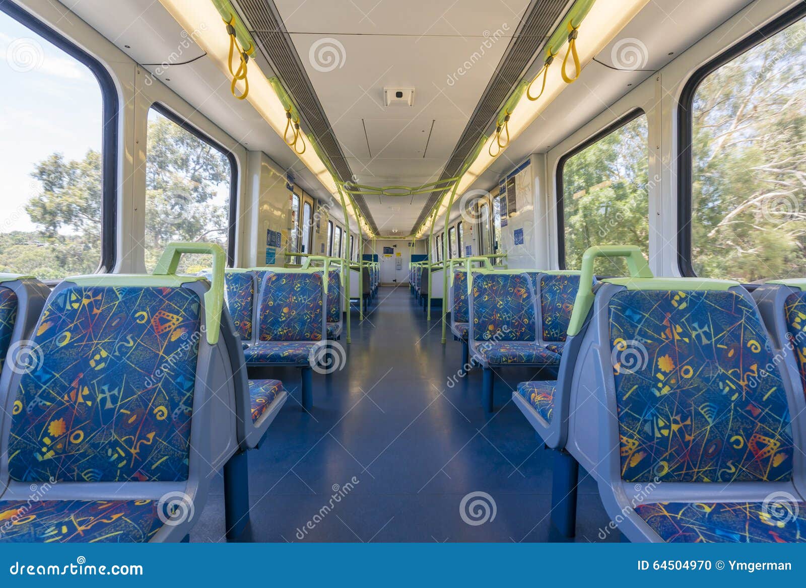 Interior of an empty train editorial image. Image of journey - 64504970