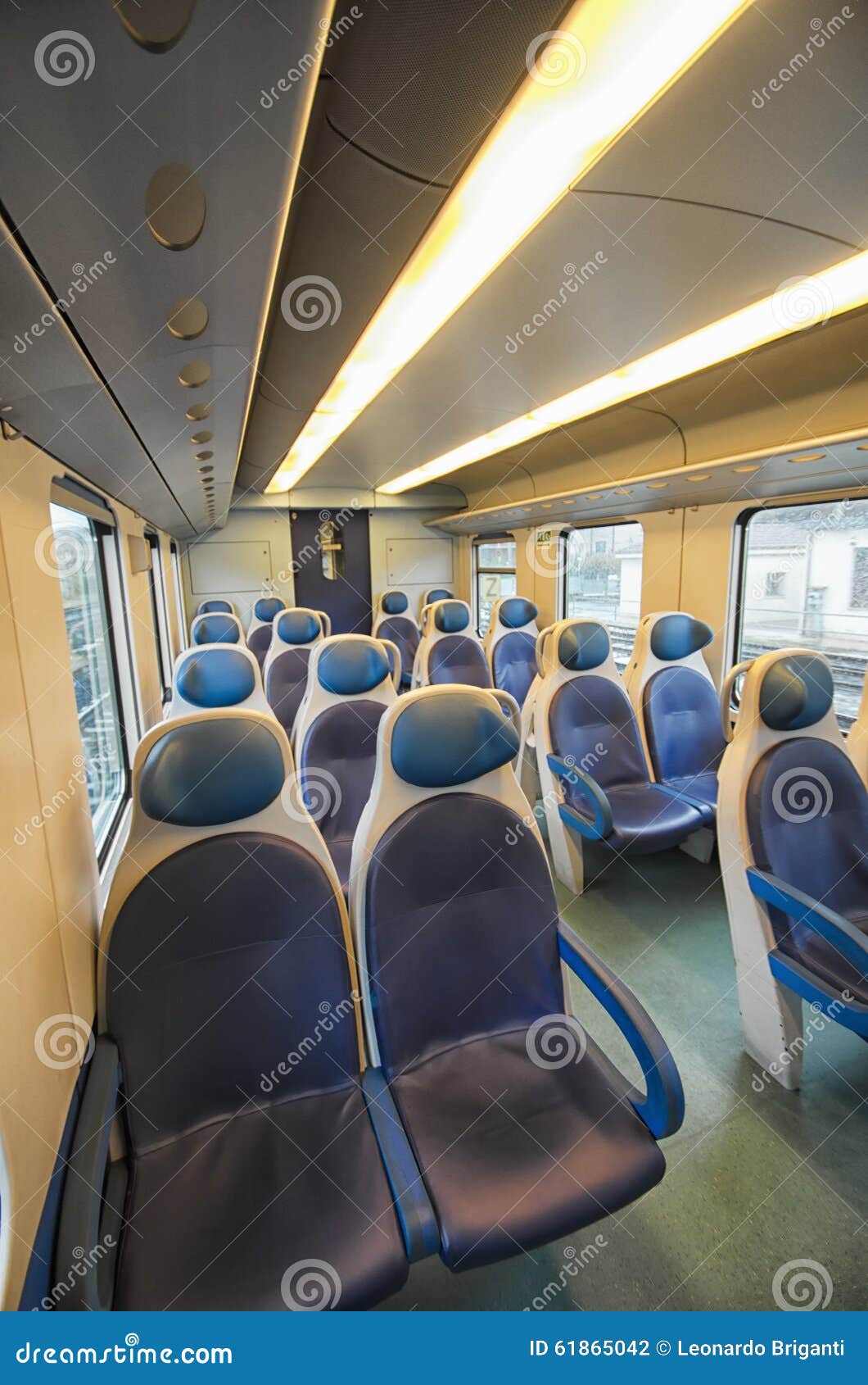 Interior of empty train stock photo. Image of wagon, journey - 61865042