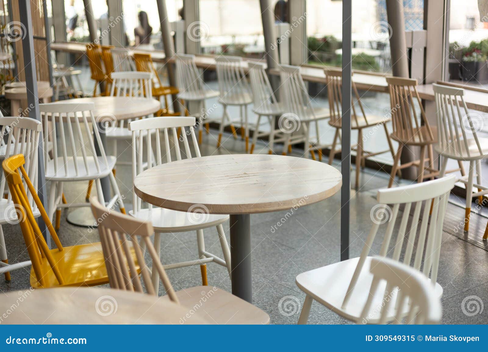 Interior of a Empty Restaurant. Lobby Bar in Design Hotel Hall Stock ...