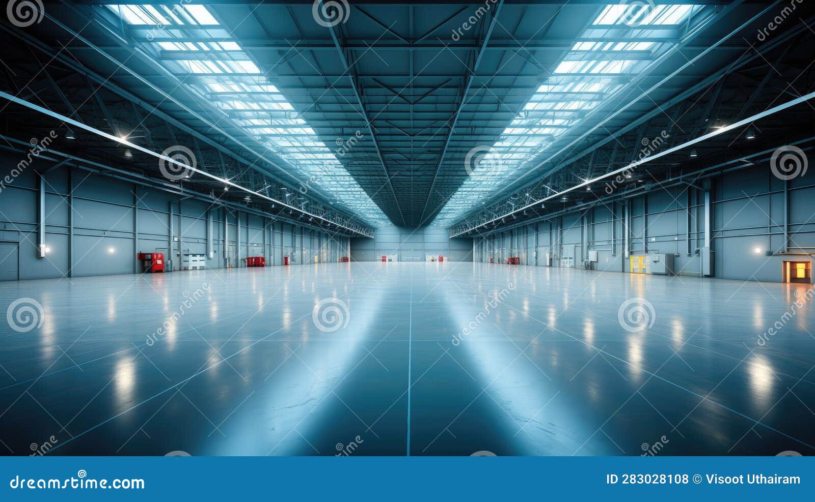 Interior of Empty Warehouse, Big Automated Empty Warehouse, Space for ...