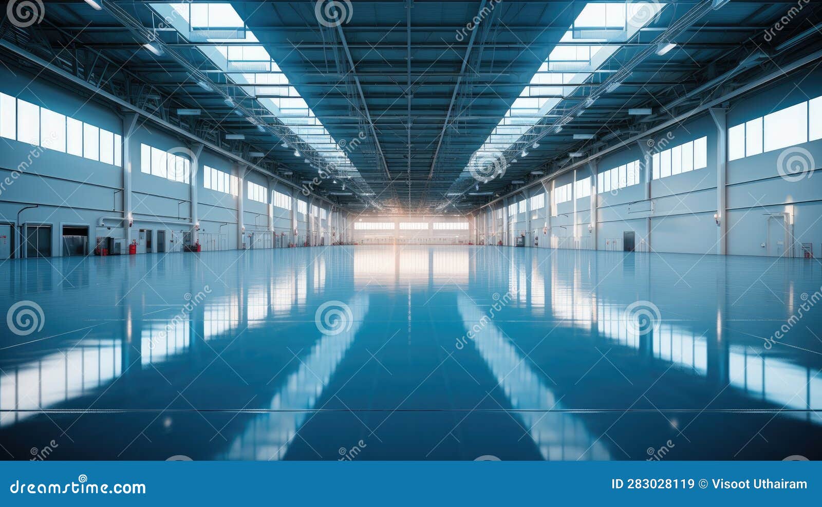 Interior of Empty Warehouse, Big Automated Empty Warehouse, Space for ...