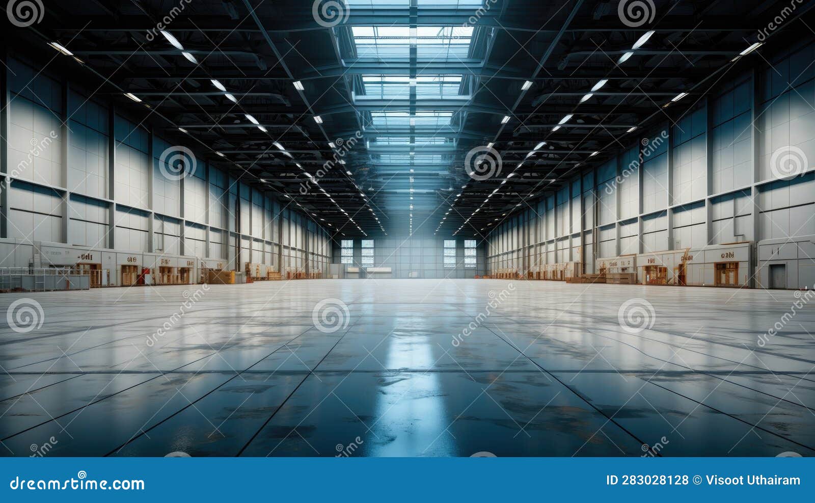 Interior of Empty Warehouse, Big Automated Empty Warehouse, Space for ...