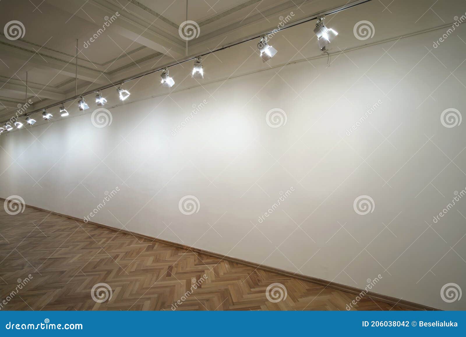 Interior of a Empty White Wall Stock Photo - Image of contemporary ...