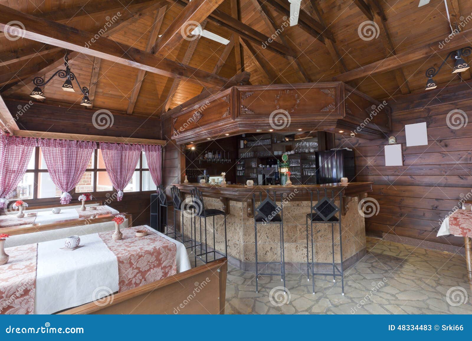 Interior Ethnic Restaurants Stock Image - Image of vintage, style: 48334483