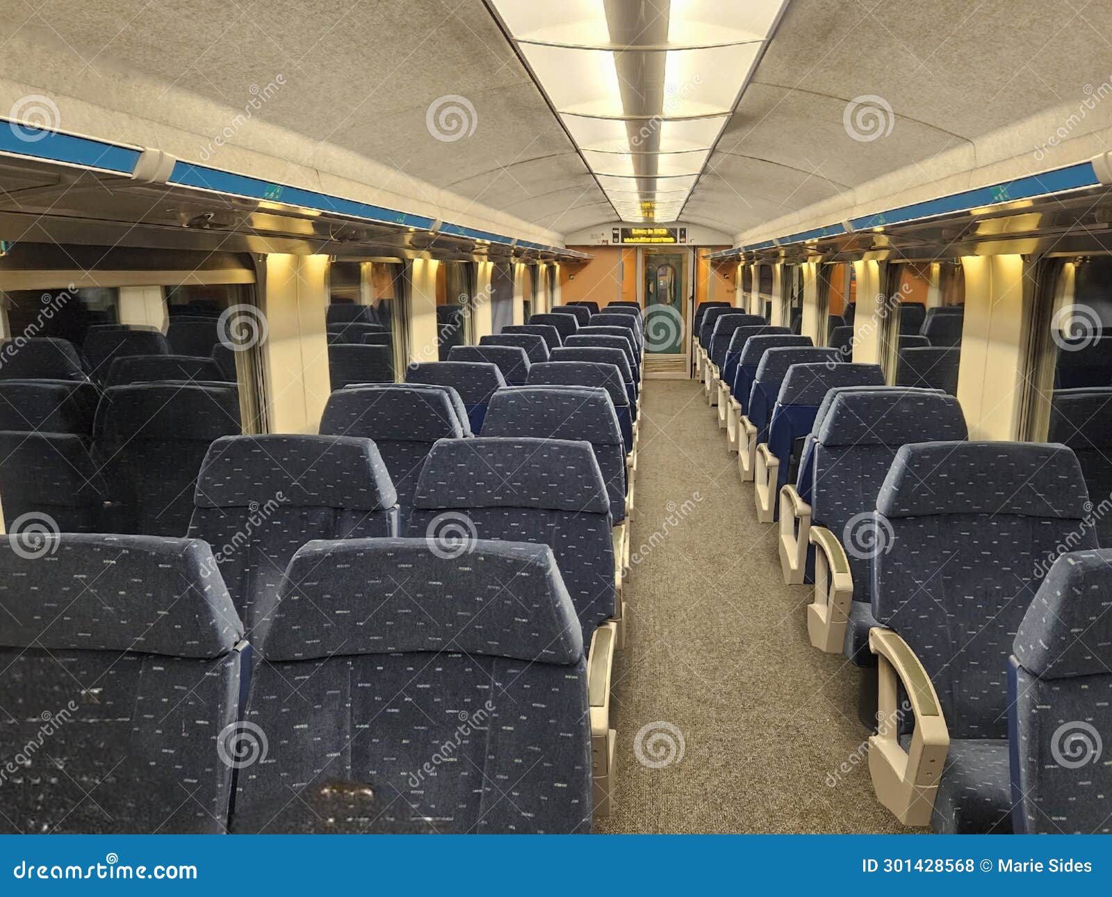 Interior of European train stock photo. Image of interior - 301428568