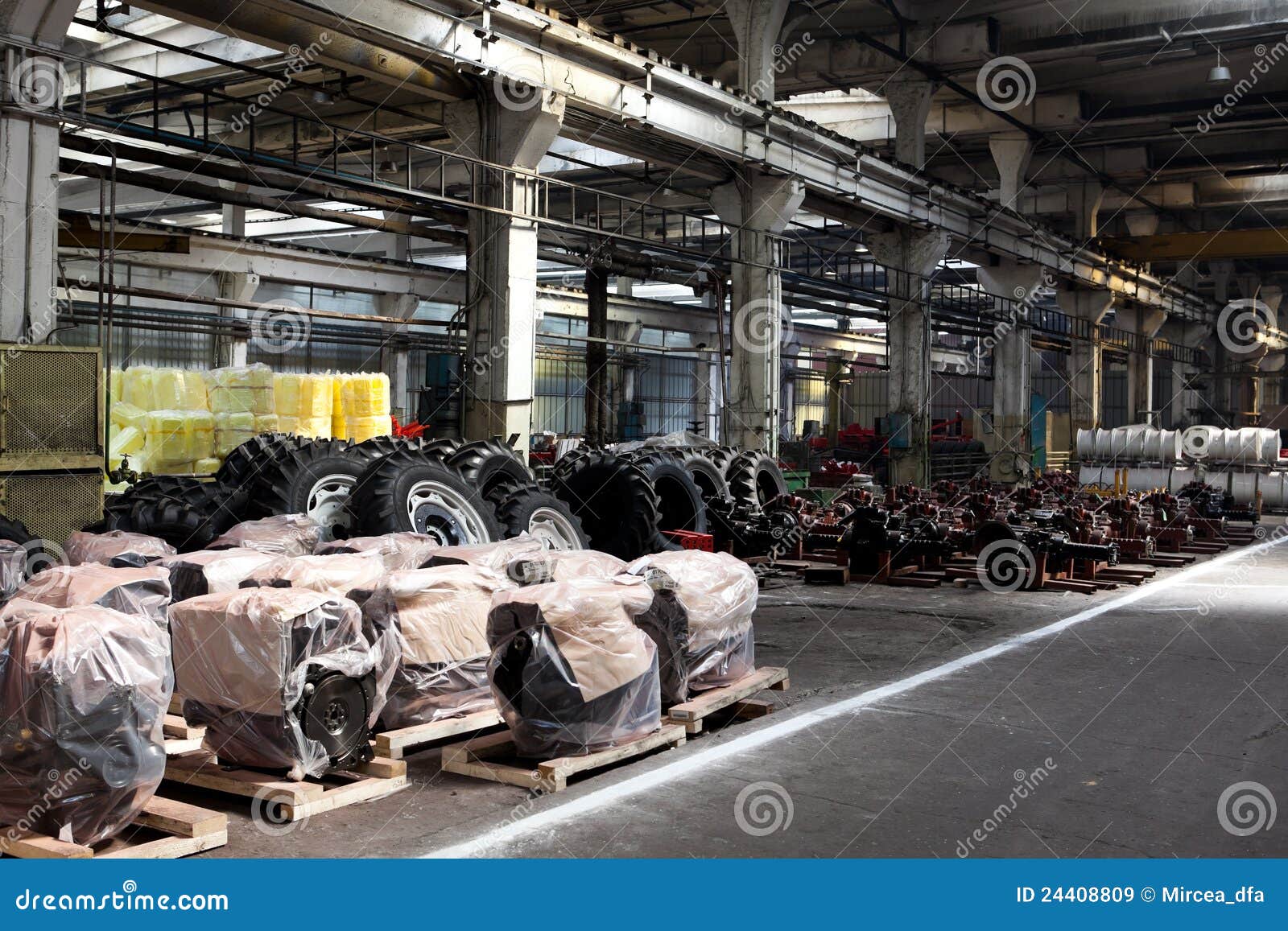 Interior of a factory stock image. Image of logistic - 24408809