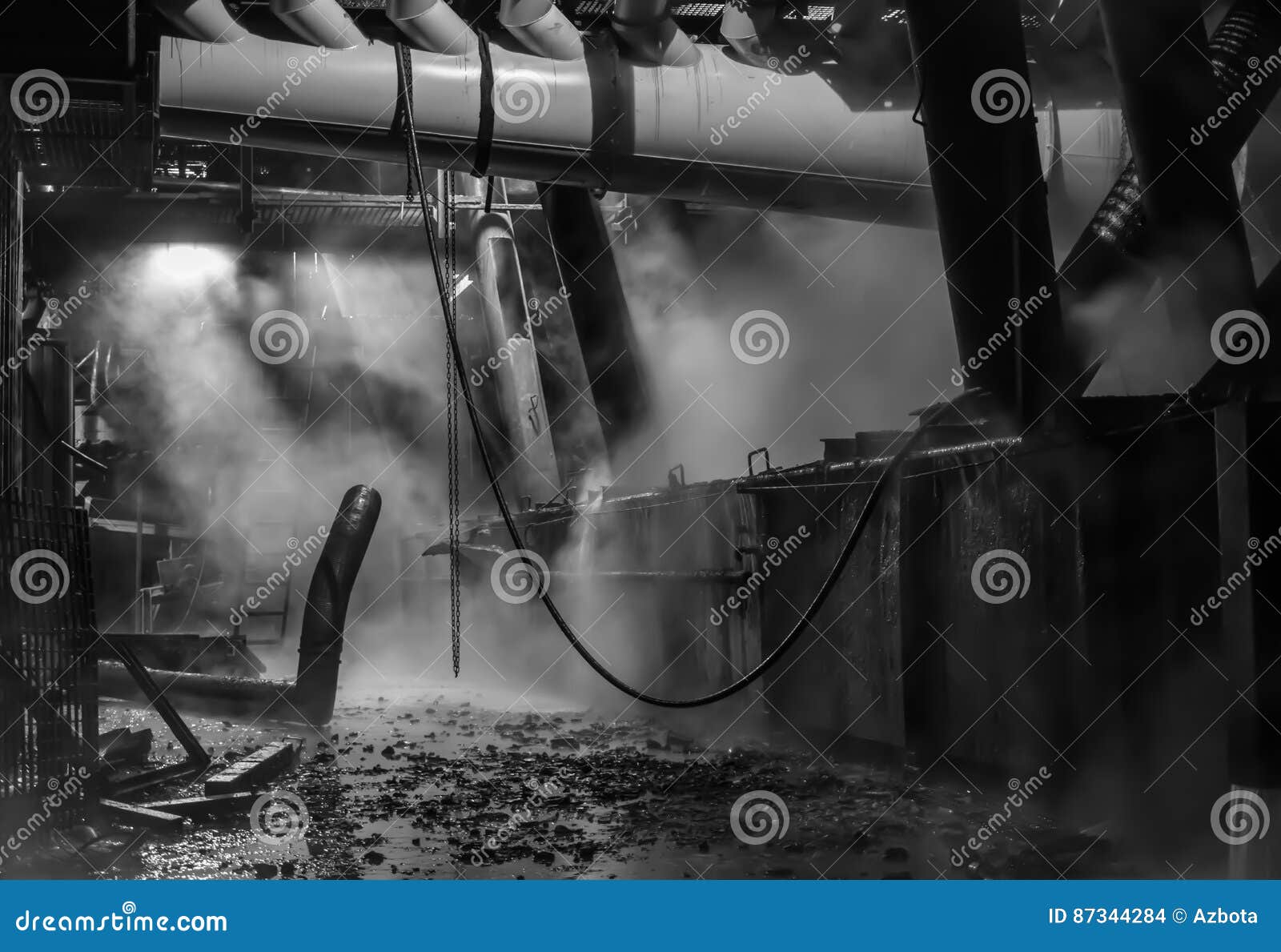 Interior of Factory,dark Debris Factory Stock Photo - Image of ...
