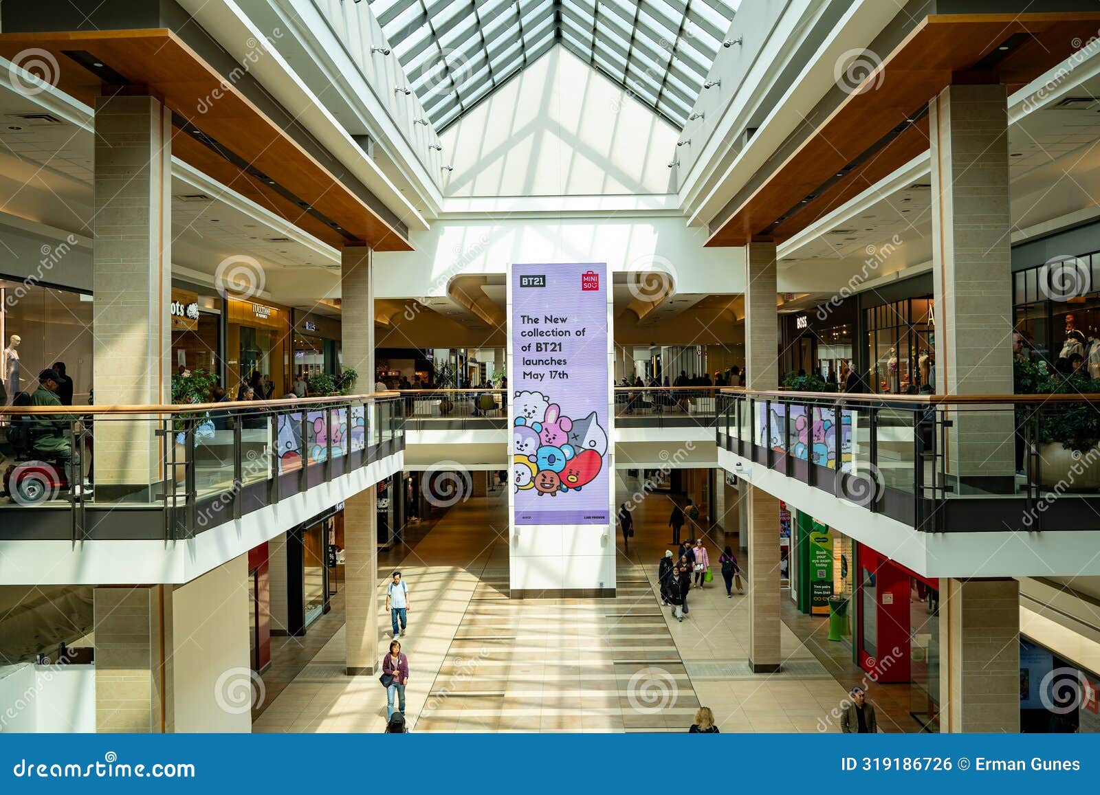 Interior of the Fairview Mall. CF Fairview Mall is a Large Shopping ...