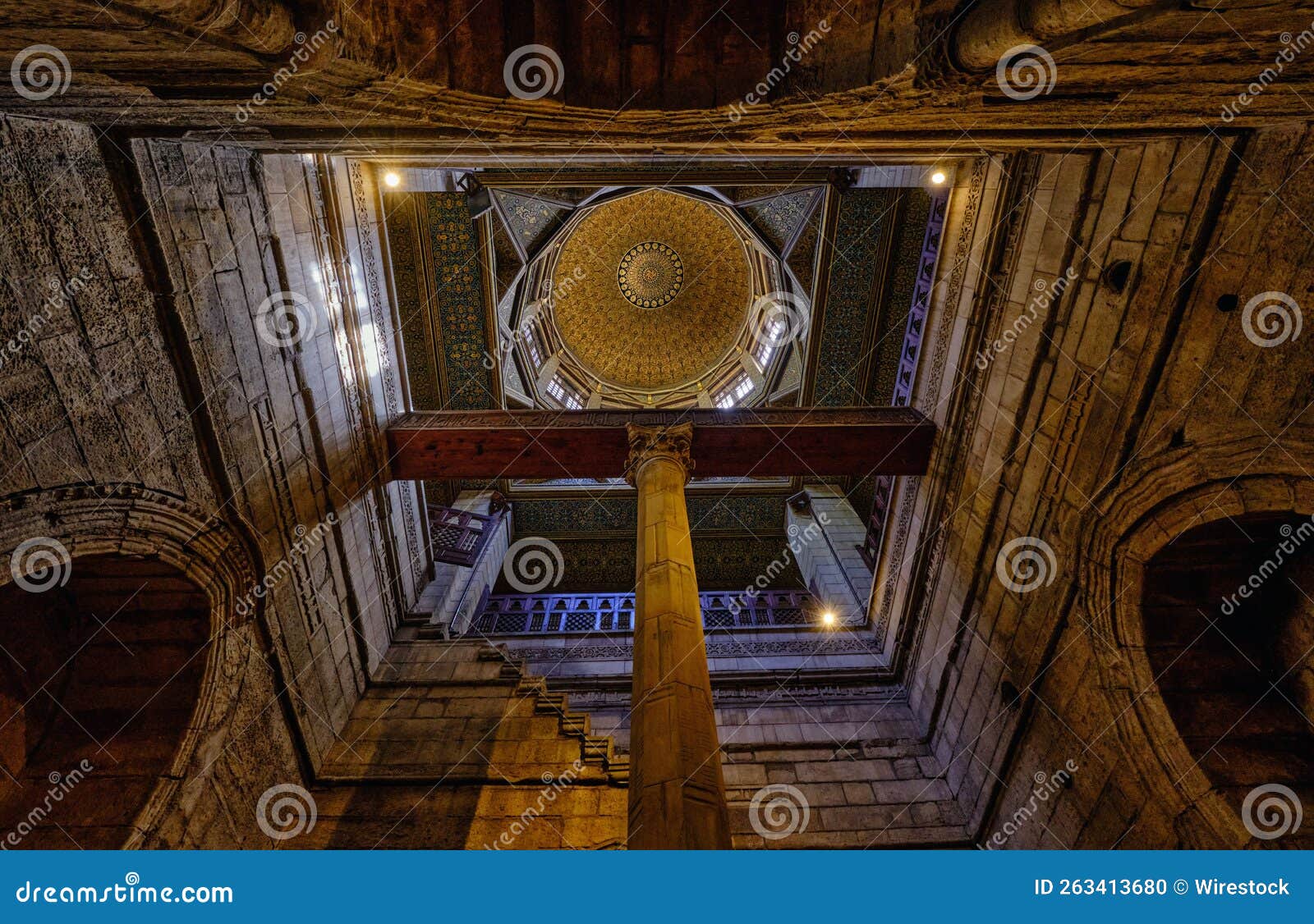 Interior of the Famous Cairo Nilometer in Egypt Stock Photo - Image of ...