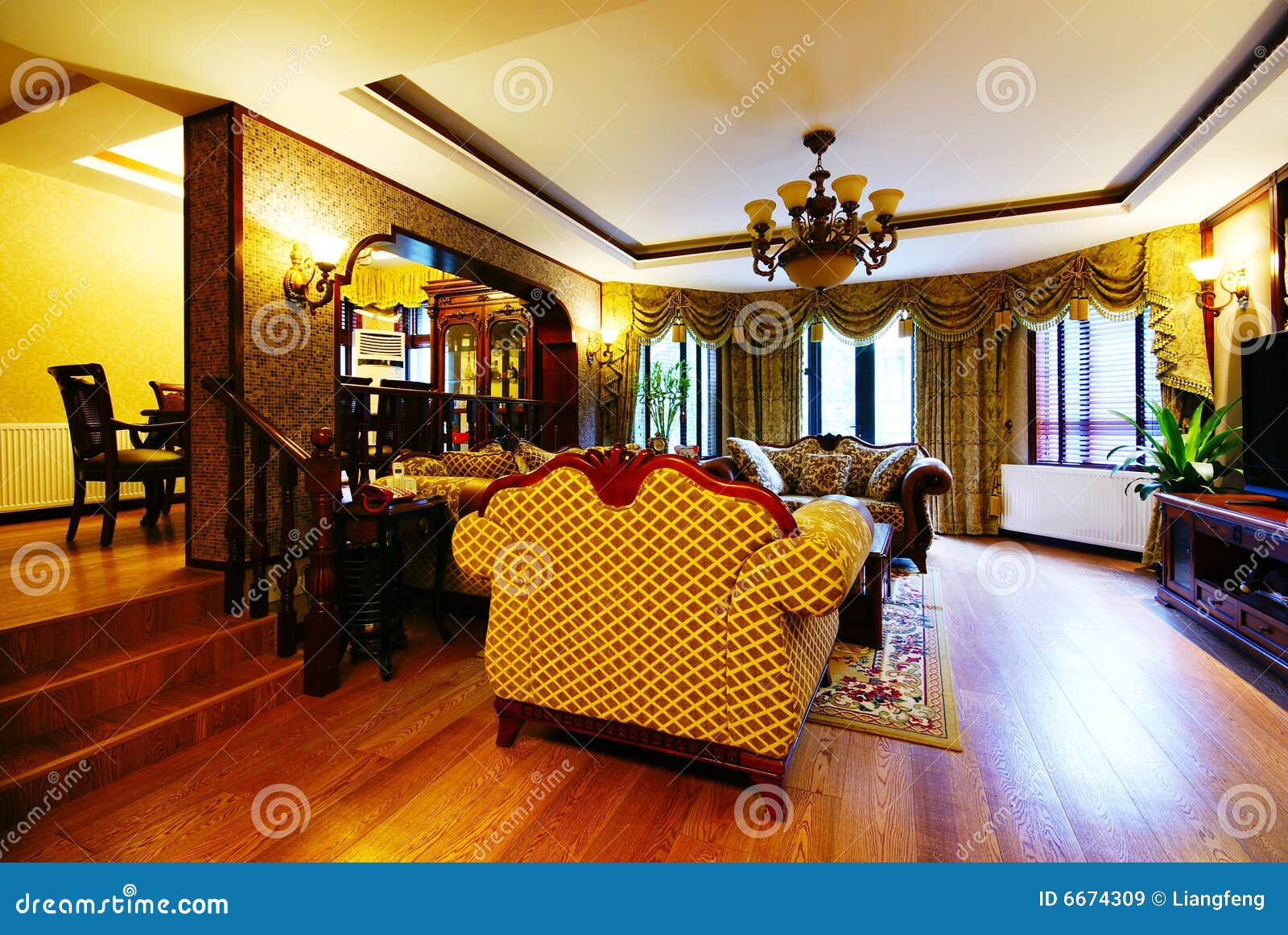 Interior of fancy home stock image. Image of couch, room - 6674309