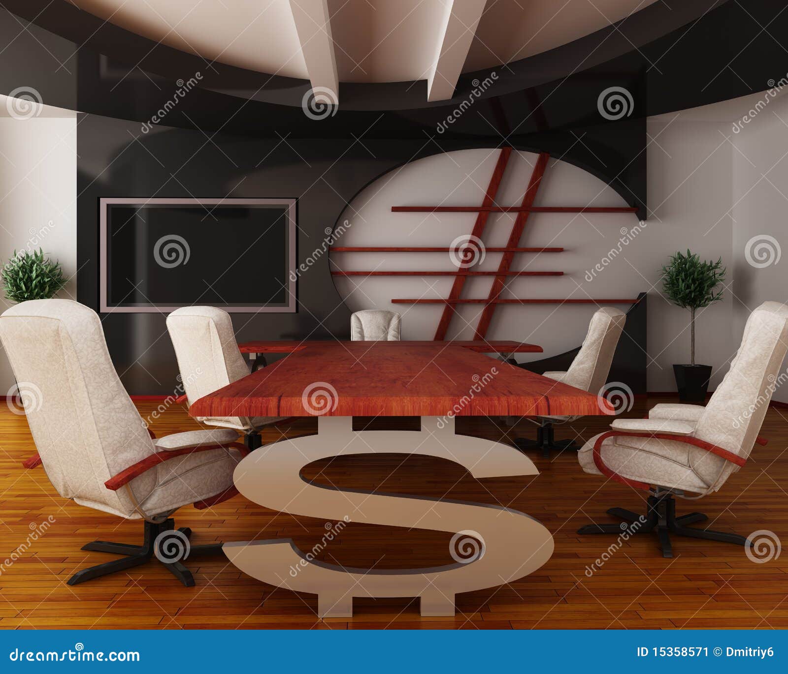 Interior of fine office stock illustration. Illustration of home - 15358571