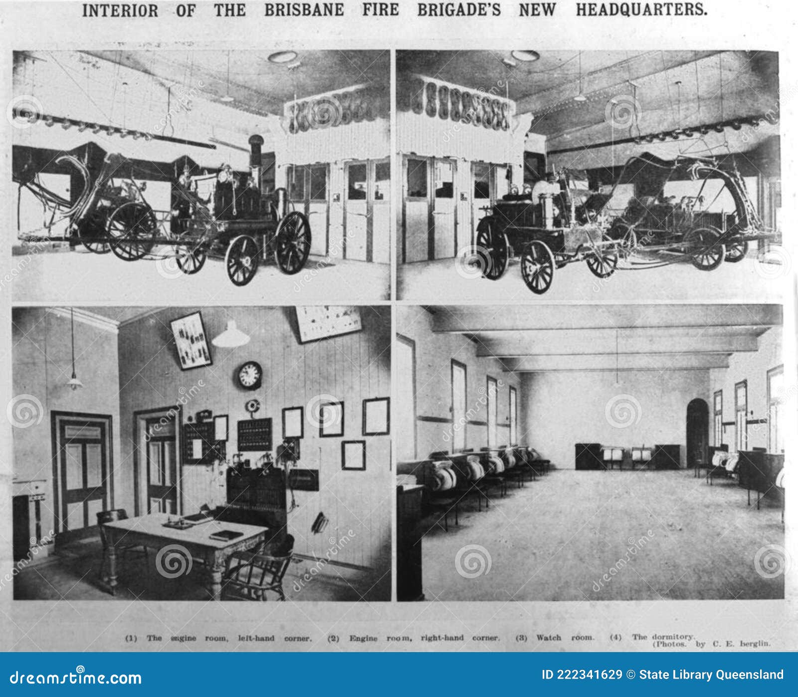 Interior Of The Fire Brigade Building In Brisbane, 1908 Picture. Image ...