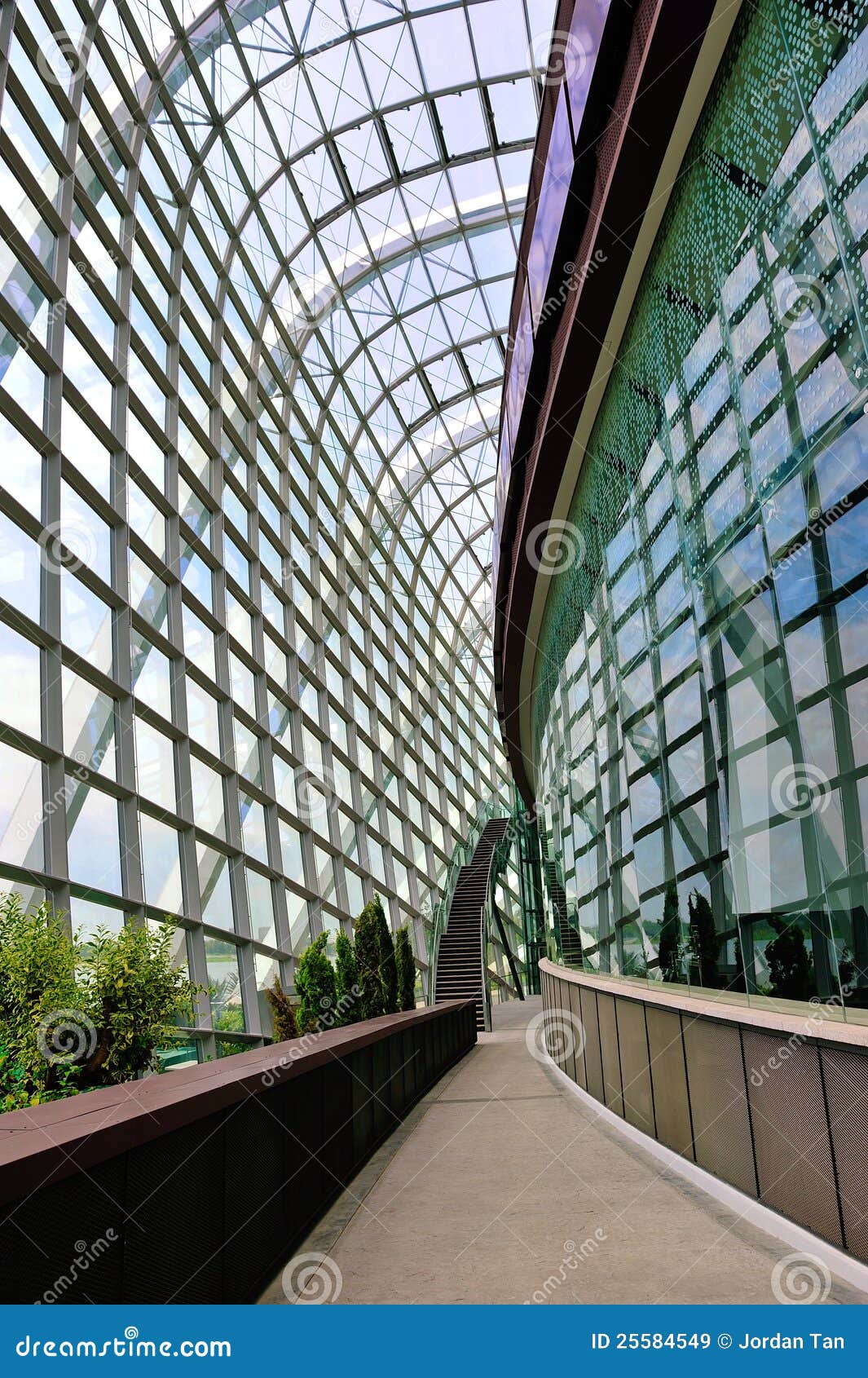 Interior of Flower Dome in Gardens by the Bay Stock Image - Image of ...