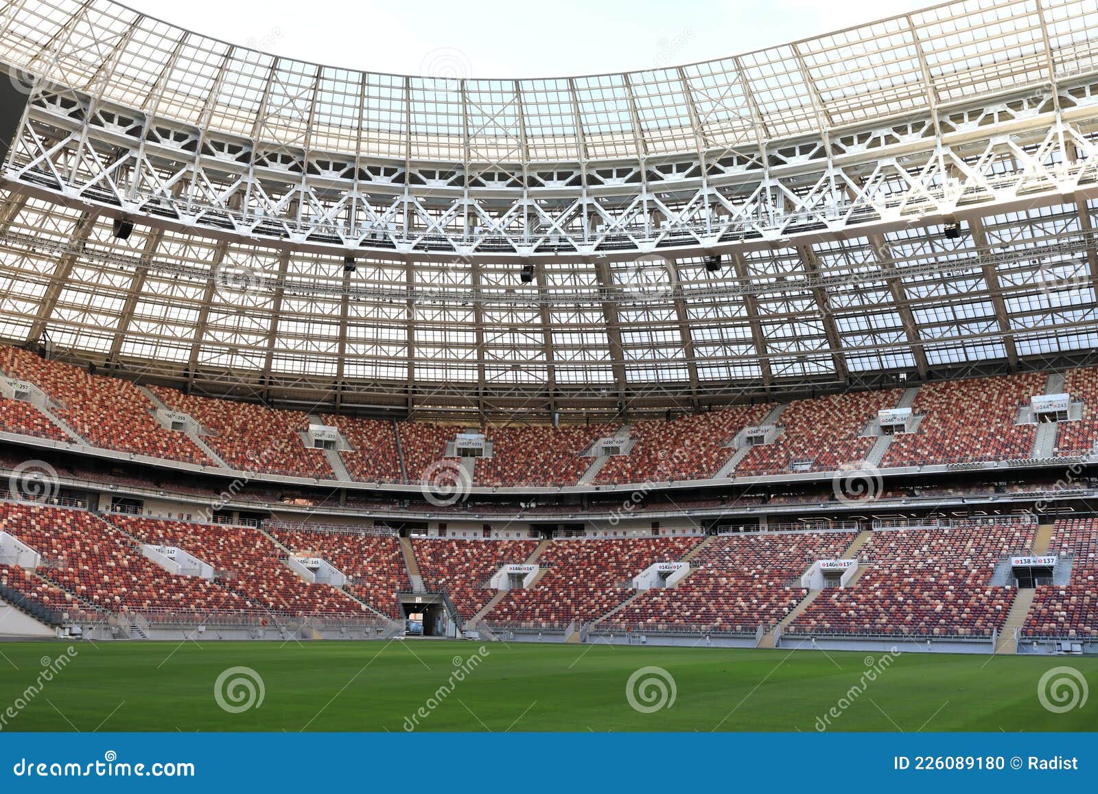 Interior of Football Stadium Stock Photo - Image of moscow, city: 226089180