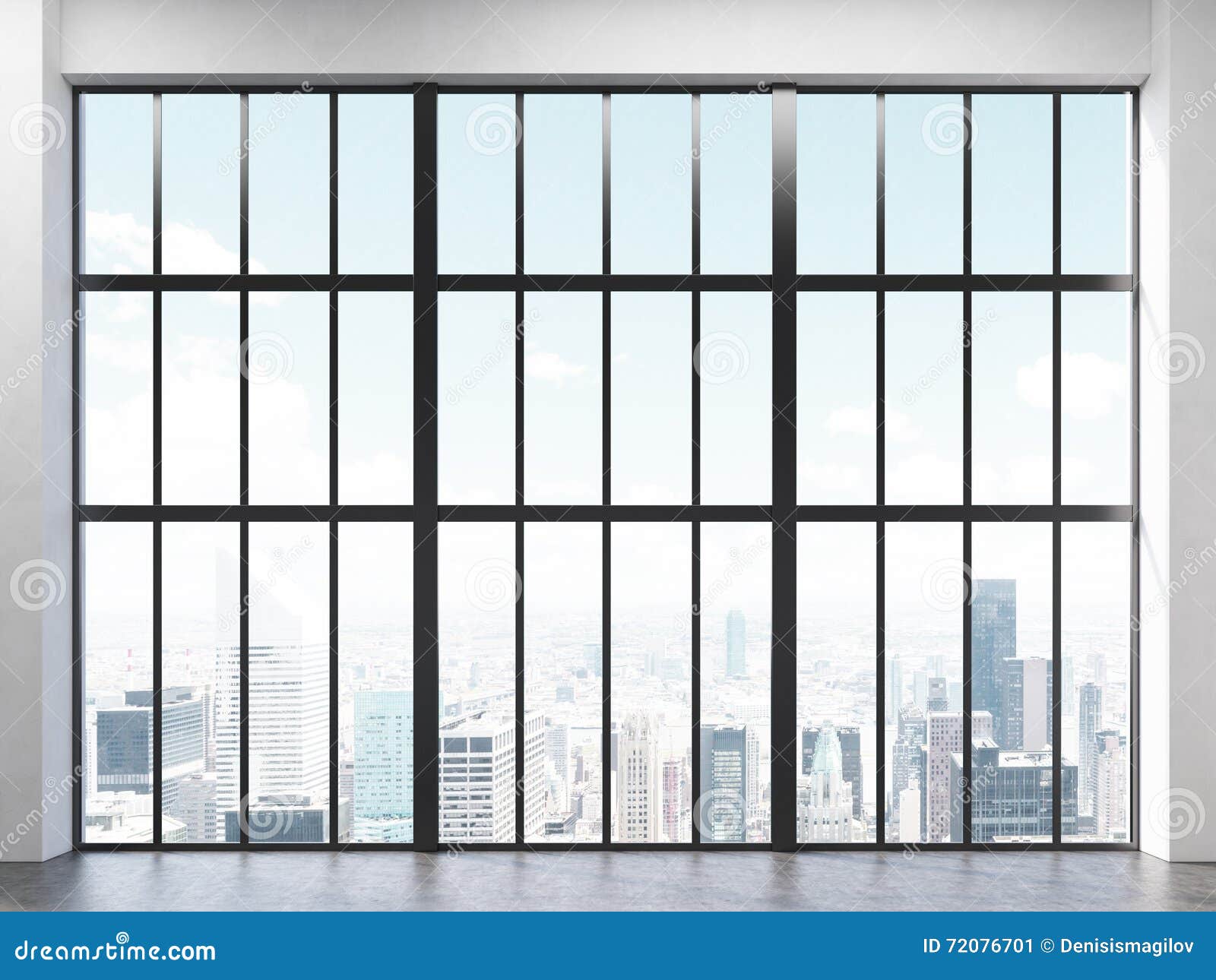 Interior with Framed Window Stock Illustration - Illustration of frame ...