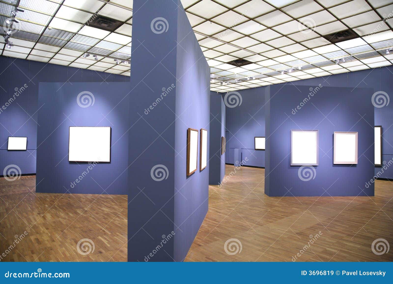 Interior with frames stock image. Image of painted, paints - 3696819