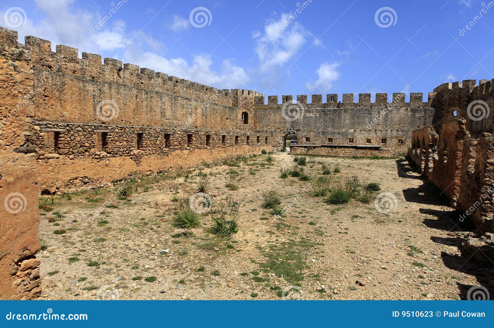 Interior of Frangokastello Castle Crete Stock Image - Image of cretan ...